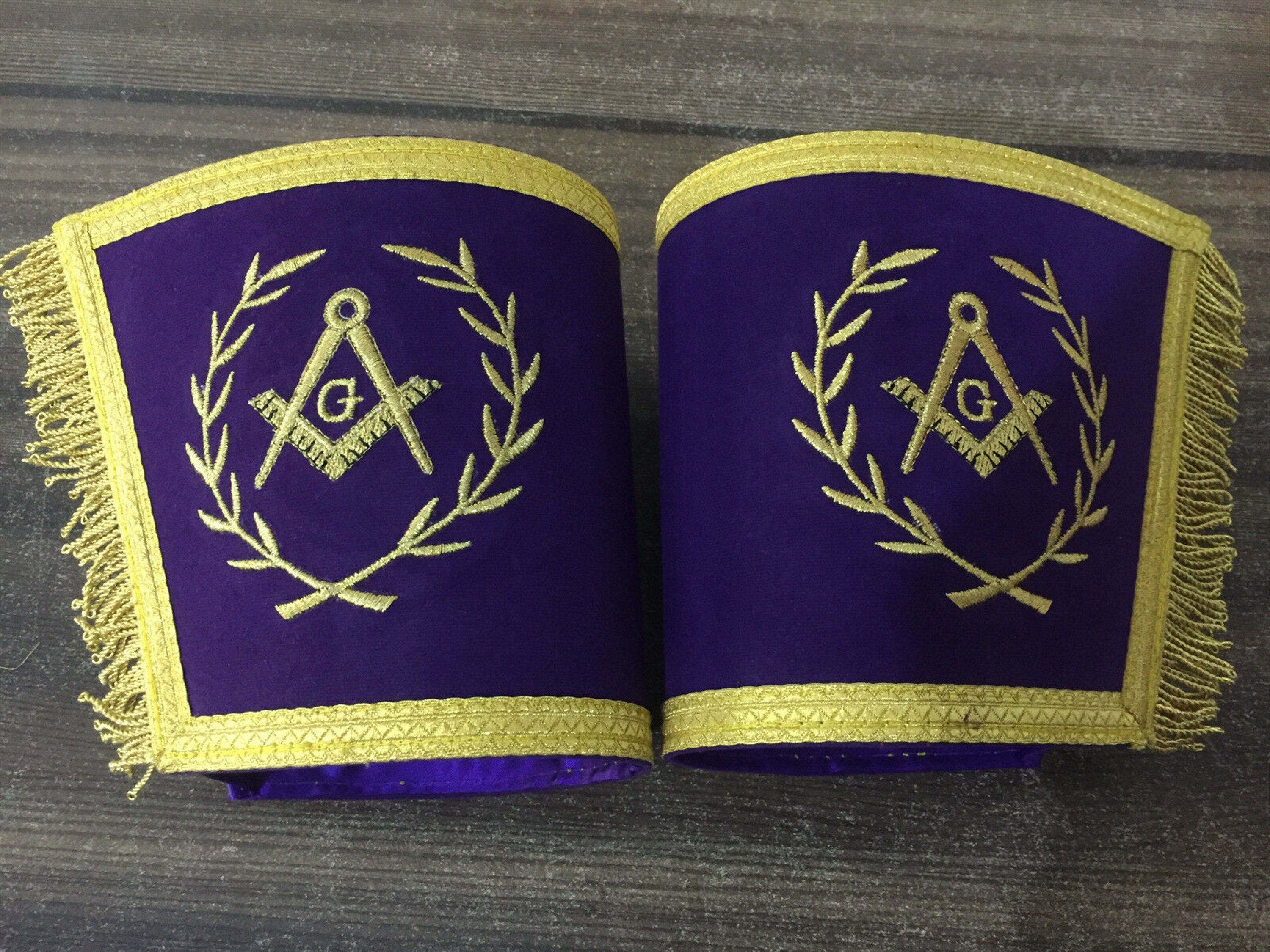 Masonic Grand Master Cuff Set, Masonic Cuffs, Masonic Regalia Cuff Set ...