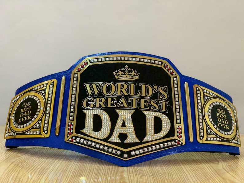 World Greatest Dad Belt Wrestling Championship Belt Adult Size Leather ...