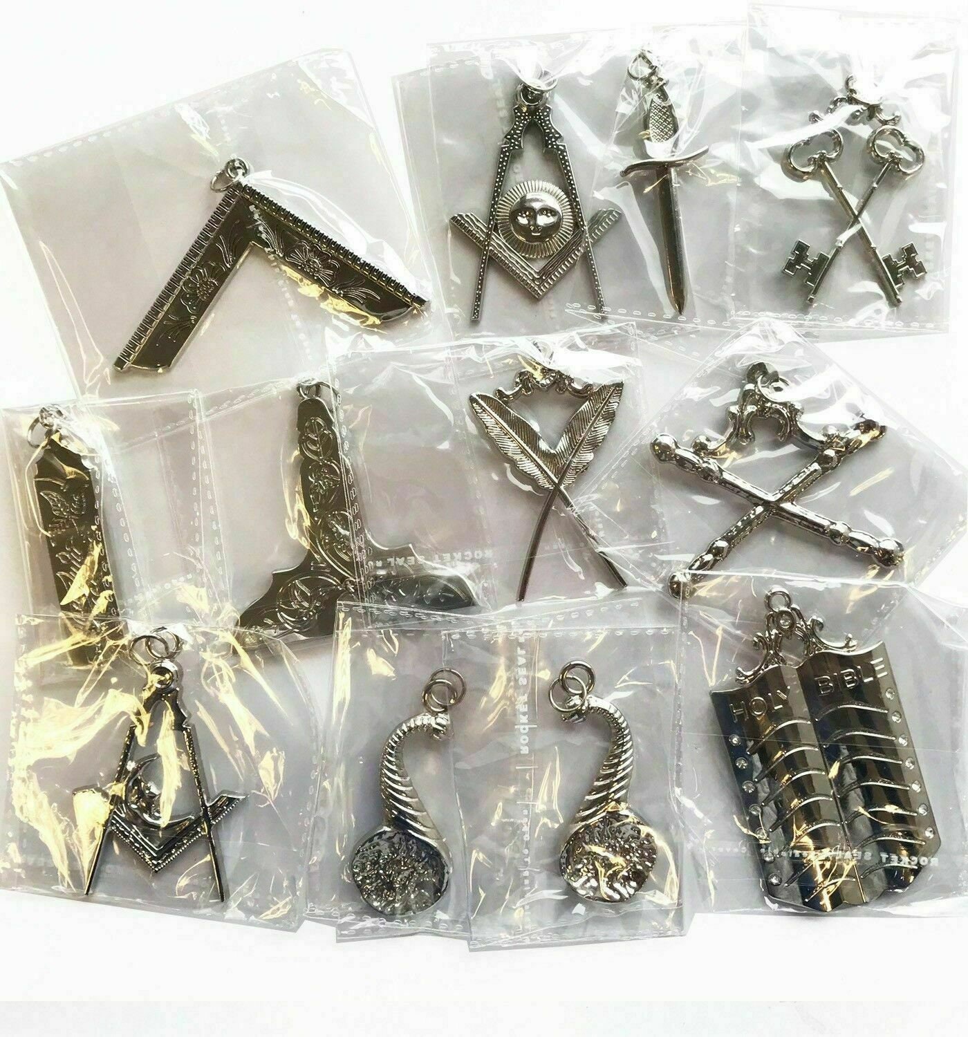 Masonic Blue Lodge Officer Collar Jewels Set of 12 GOLD or SILVER - Etsy