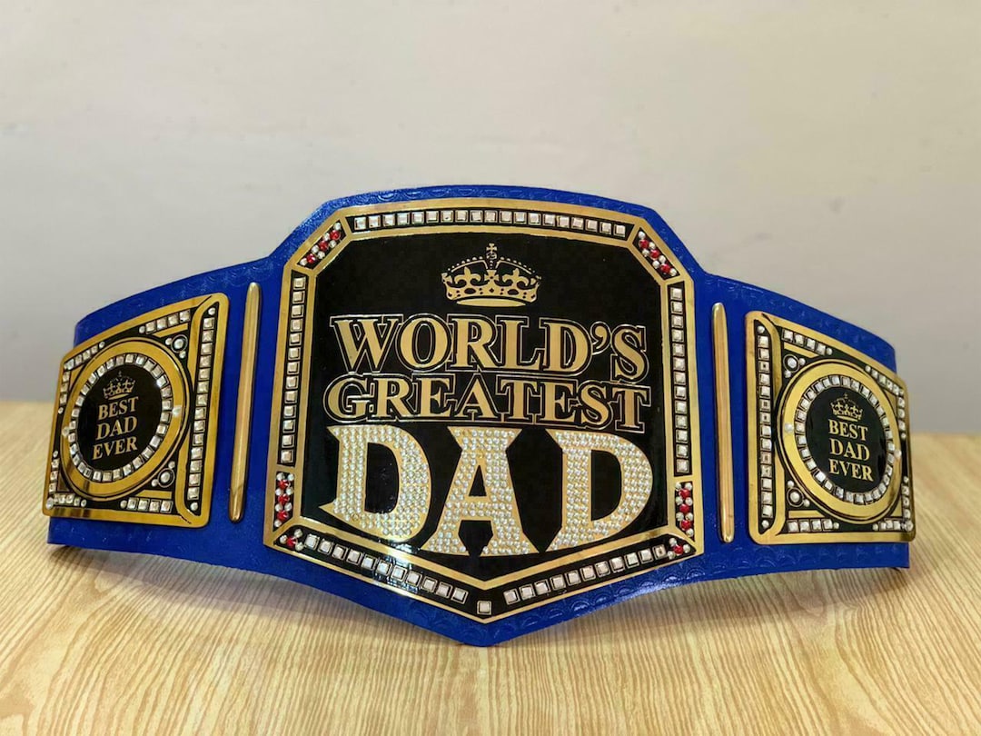 World Greatest Dad Belt Wrestling Championship Belt Adult Size Leather ...