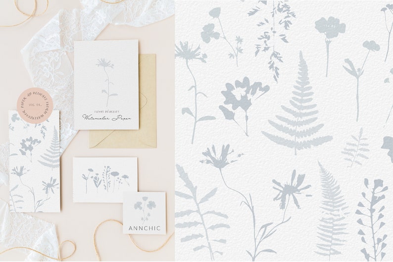 Floral Digital Paper Watercolor Paper Botanical Paper - Etsy