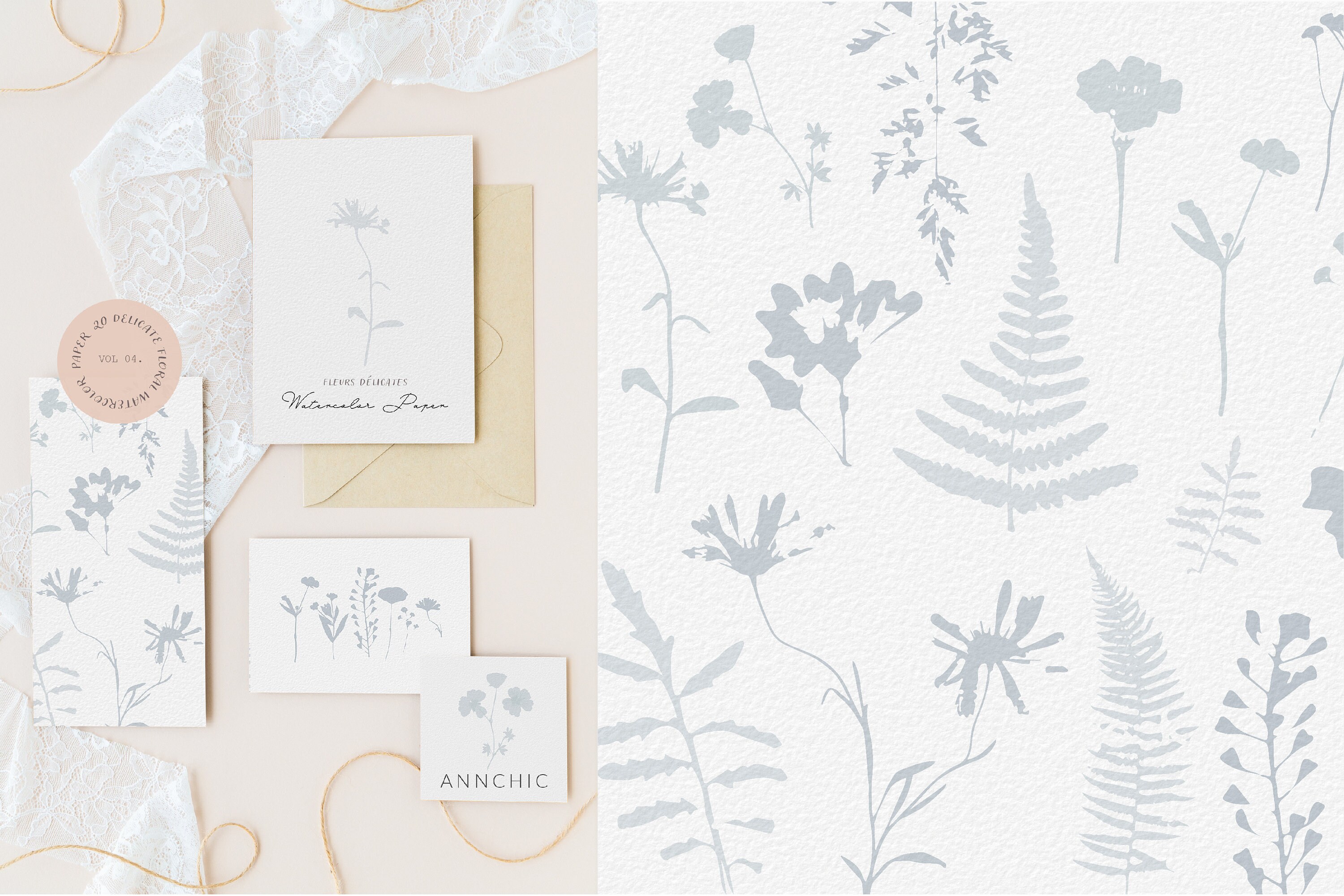 Floral Digital Paper Watercolor Paper Botanical Paper - Etsy