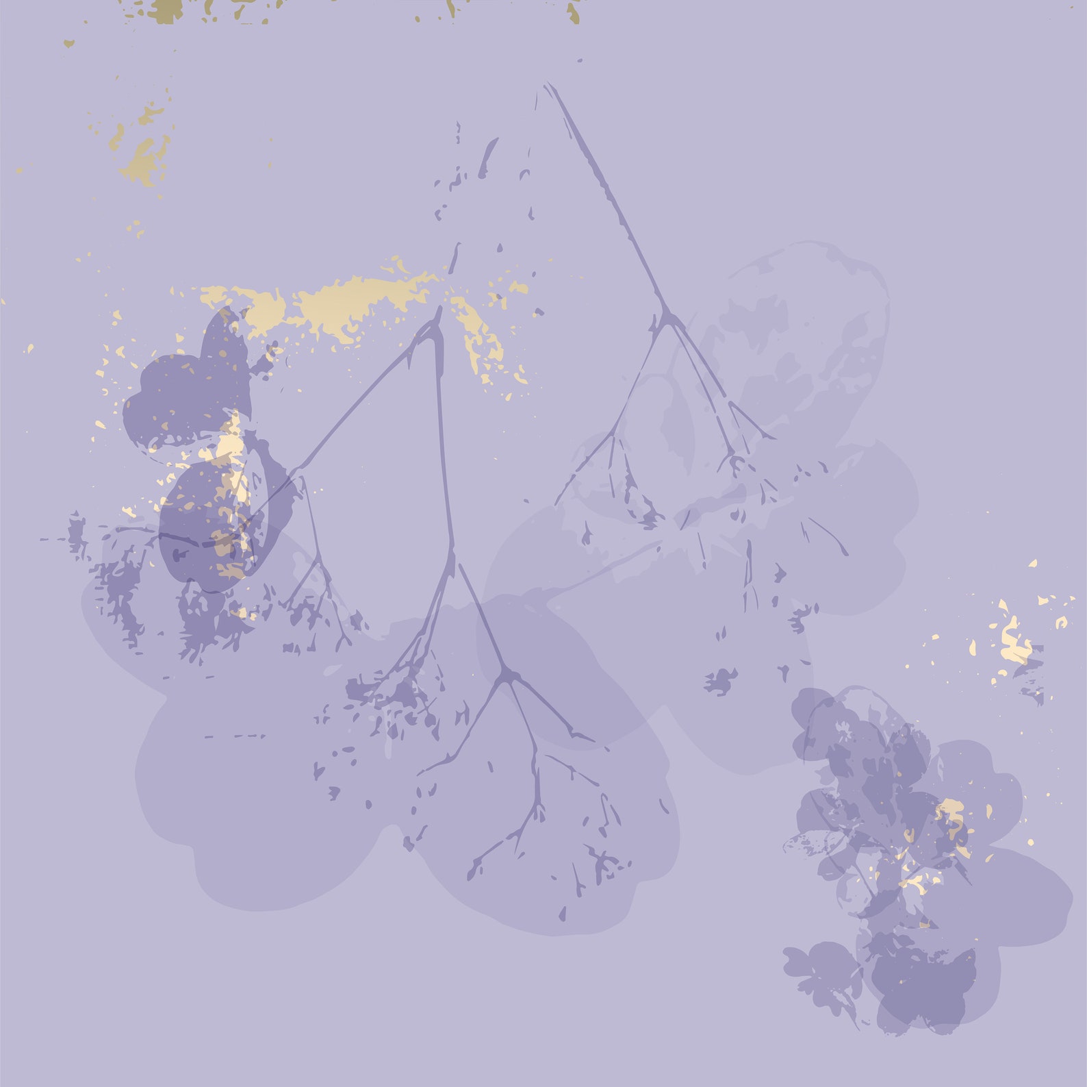 FLORAL Pattern, Violet Digital Paper, Purple Watercolor Flowers ...