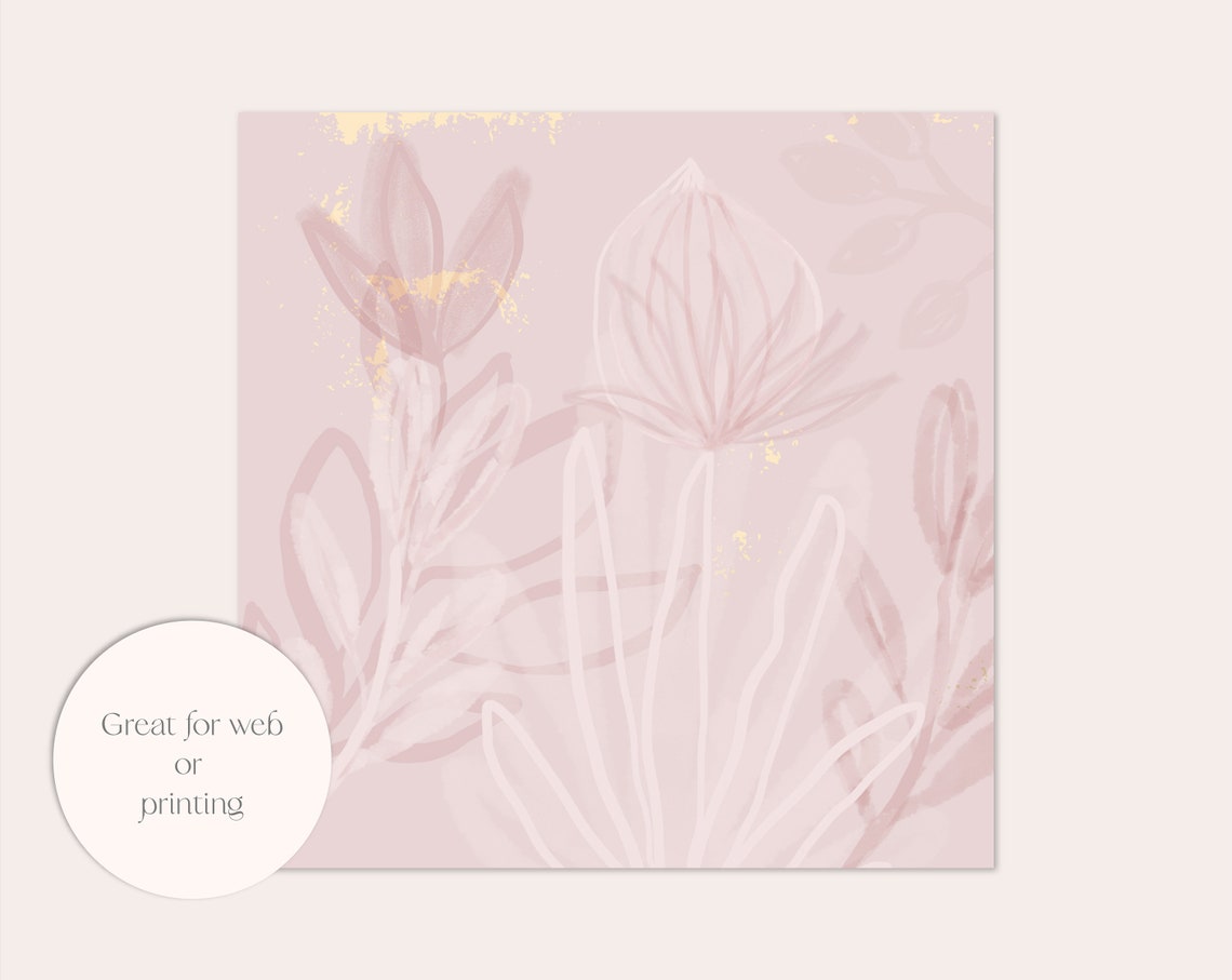 Blush Digital Paper, Pink Gold Marble Textures, Floral Digital Paper ...