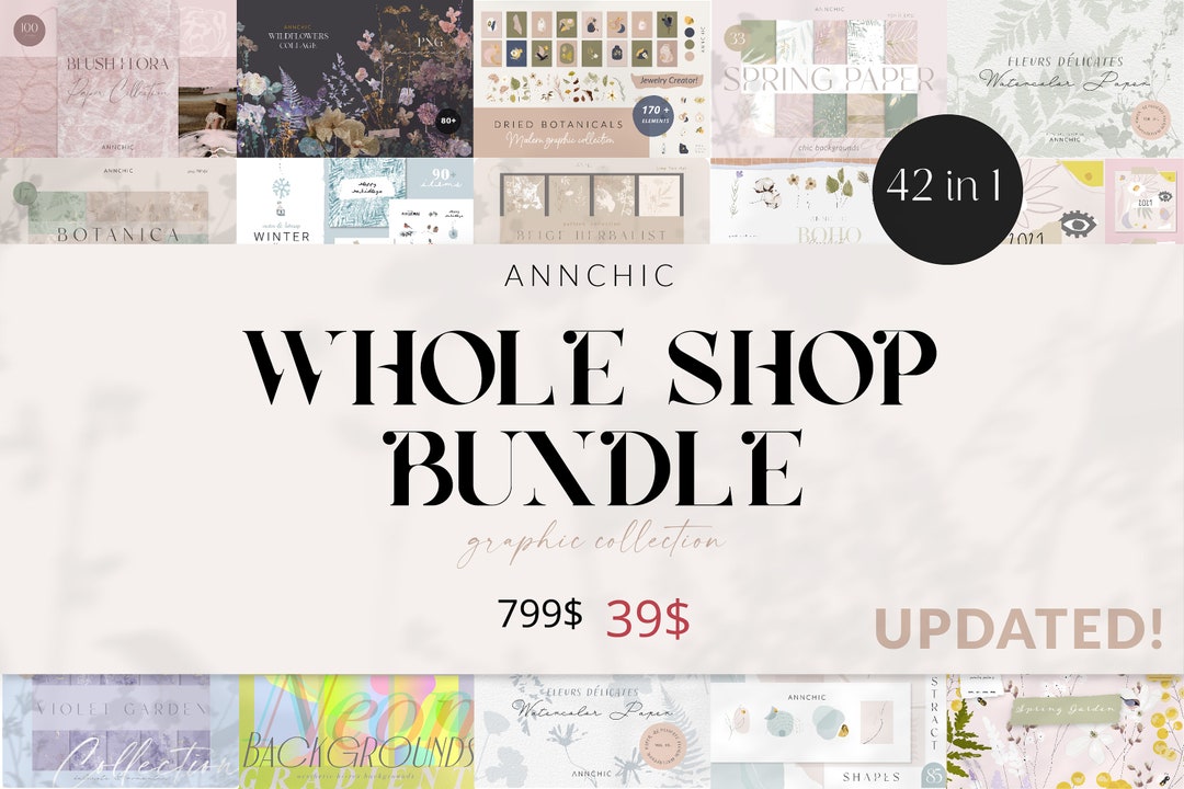 Whole Shop Bundle Digital Download, Entire Store Bundle Clipart ...