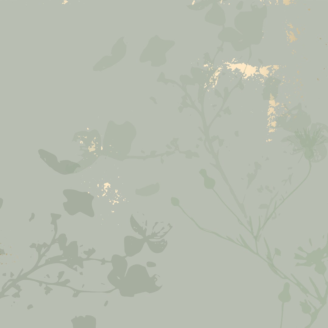 Green Digital Paper - Botanical Digital Paper - Flower Paper - Herbs ...