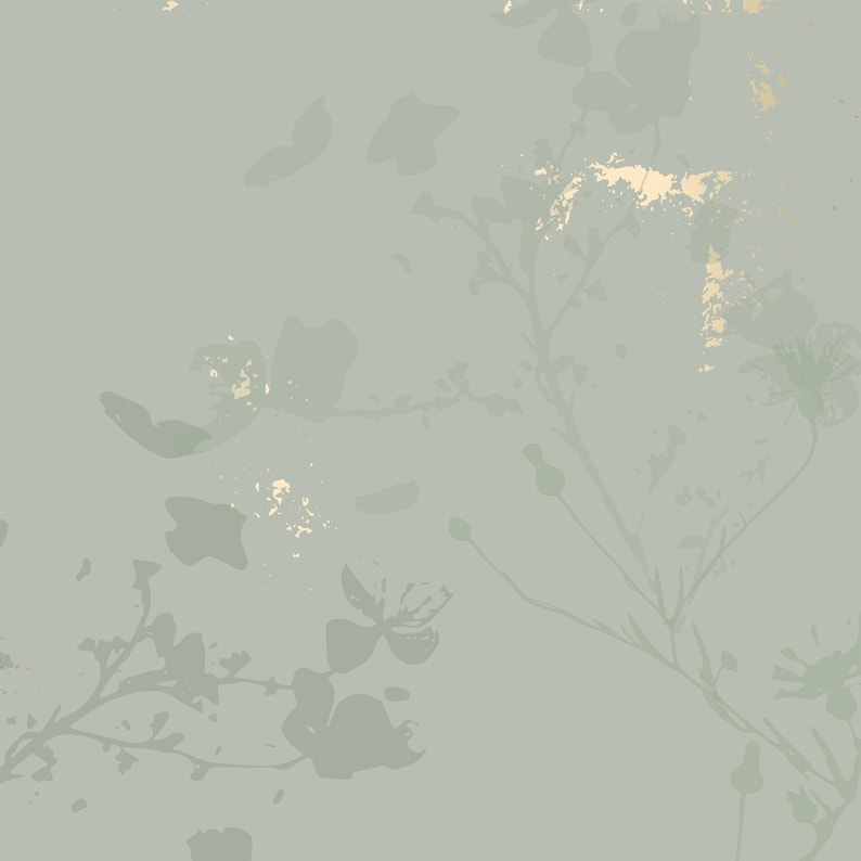 Green Digital Paper - Botanical Digital Paper - Flower Paper - Herbs ...