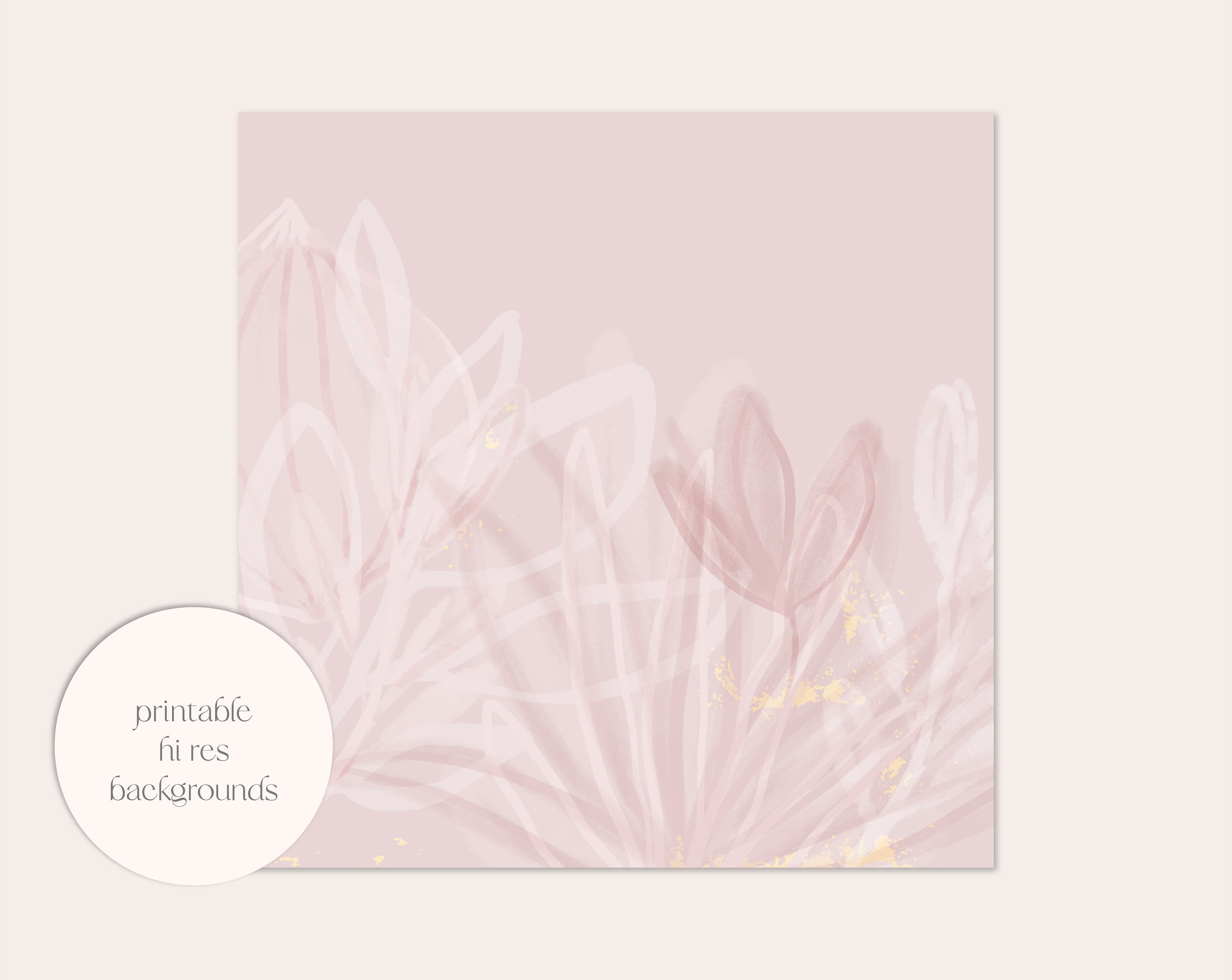 Blush Digital Paper, Pink Gold Marble Textures, Floral Digital Paper ...