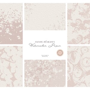 Floral Digital Paper Watercolor Paper Botanical Digital - Etsy