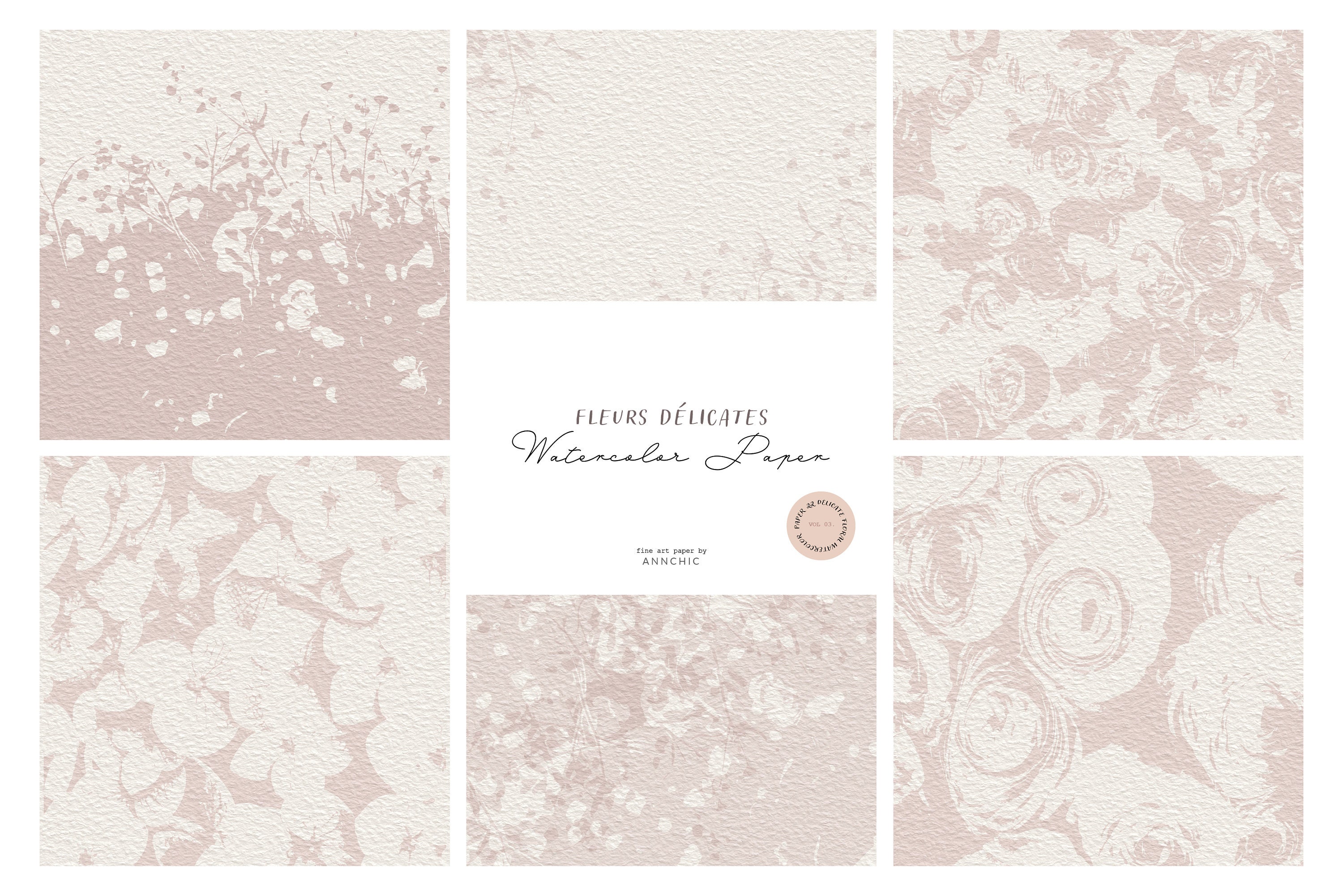 Floral Digital Paper, Watercolor Paper, Botanical Digital Paper, Rose ...