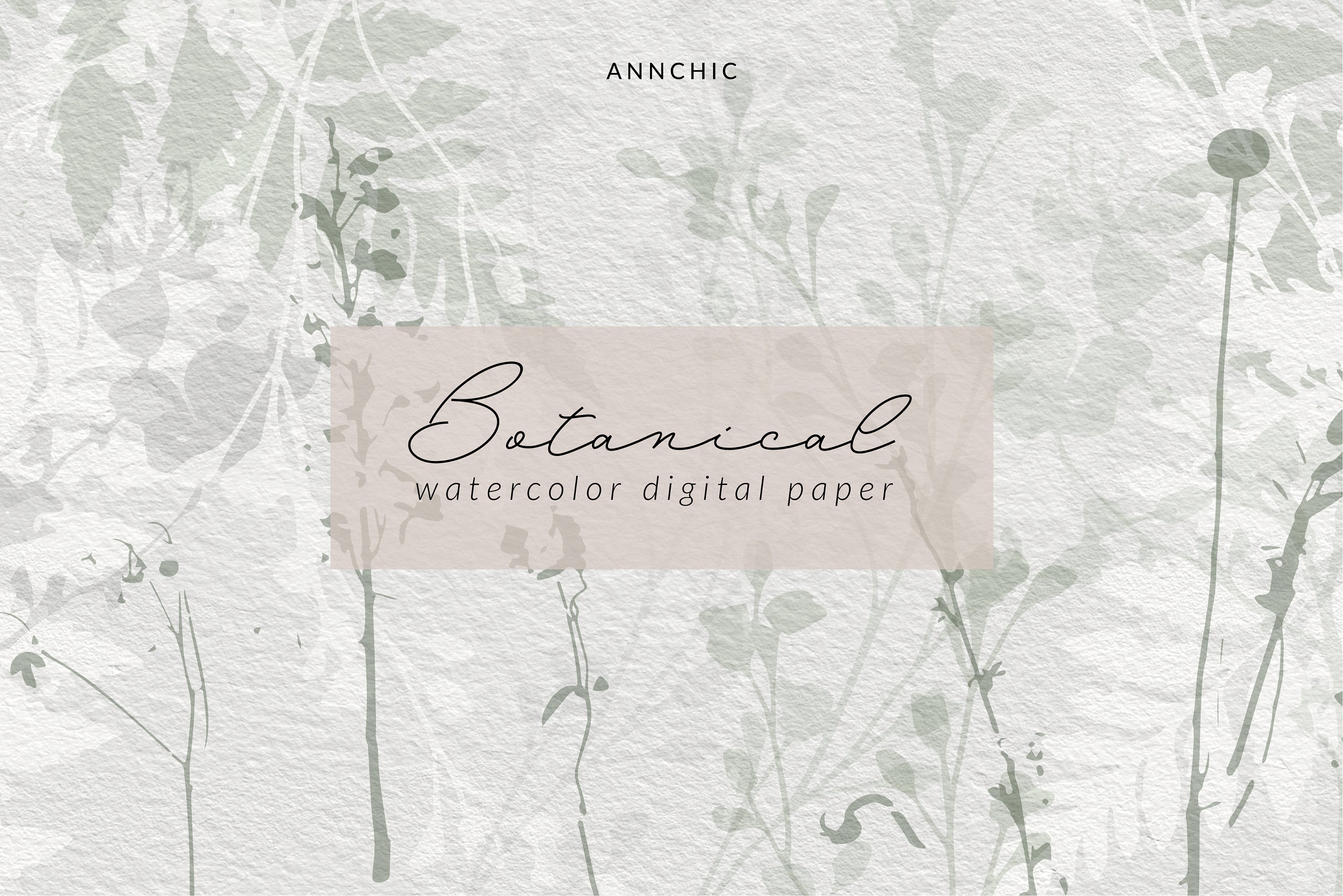 Floral Digital Paper, Watercolor Paper, Botanical Digital Paper ...