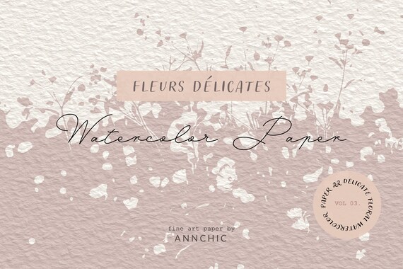 Floral Digital Paper Watercolor Paper Botanical Digital - Etsy