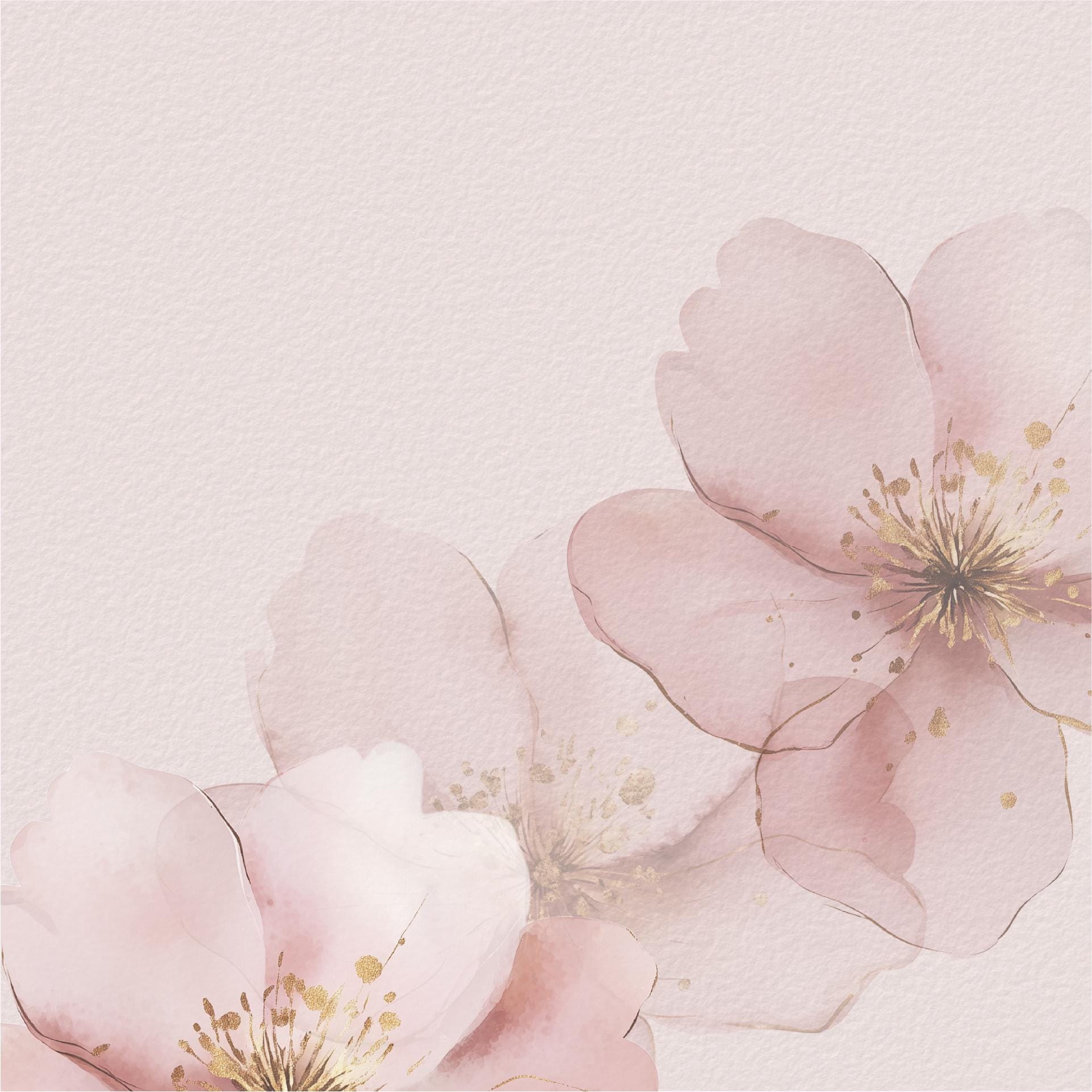 Pink Blush Wild Rose Flower Digital Paper, Printable Watercolor Art ...