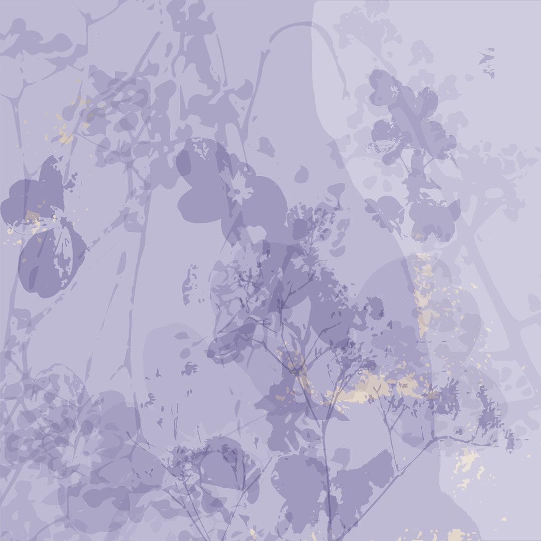 FLORAL Pattern, Violet Digital Paper, Purple Watercolor Flowers ...