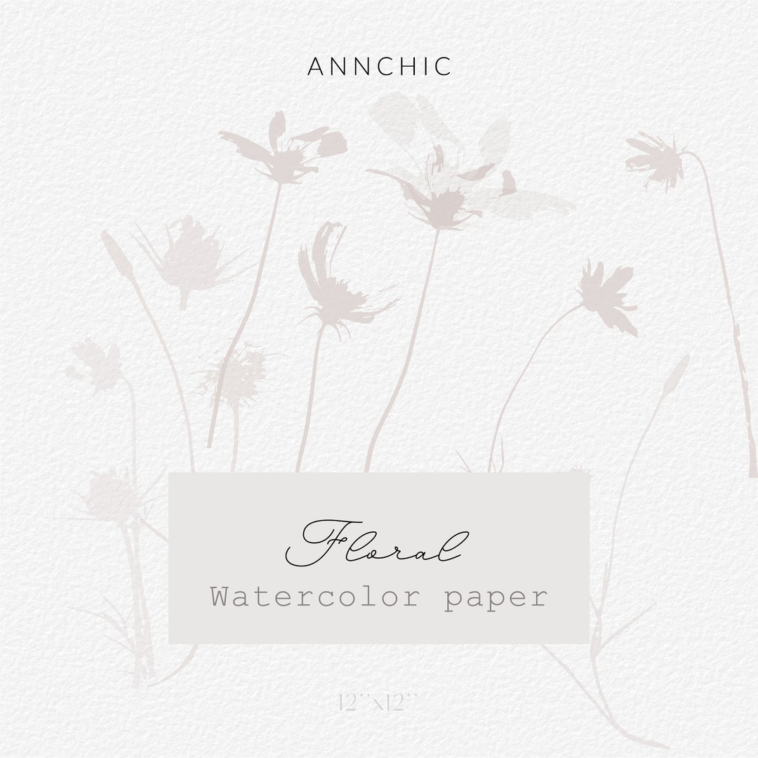Watercolor Digital Paper, Floral Paper, Flower Pattern, Botanical Paper ...