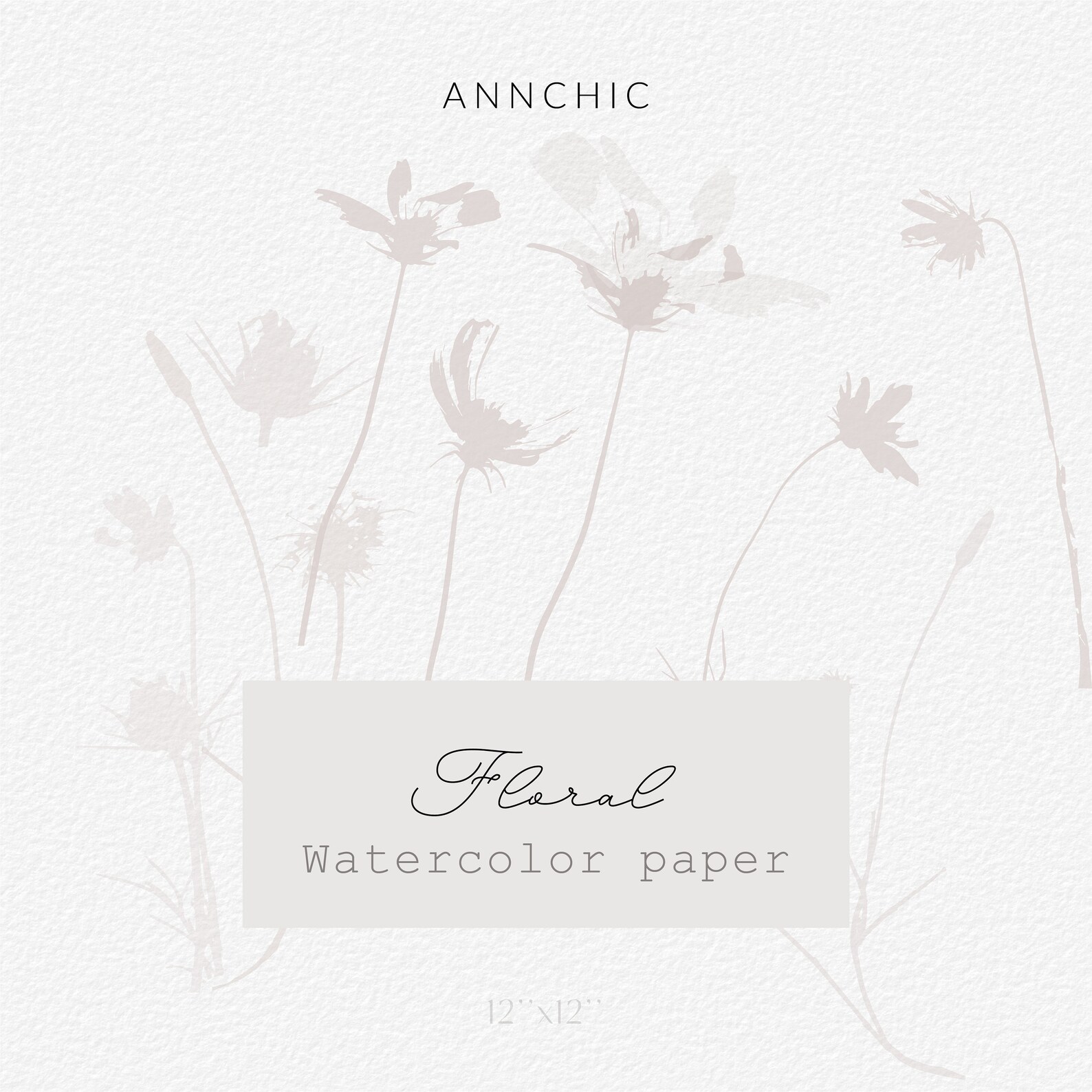 Watercolor Digital Paper, Floral Paper, Flower Pattern, Botanical Paper ...