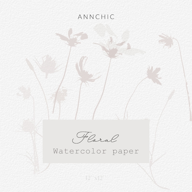 Watercolor Digital Paper, Floral Paper, Flower Pattern, Botanical Paper ...