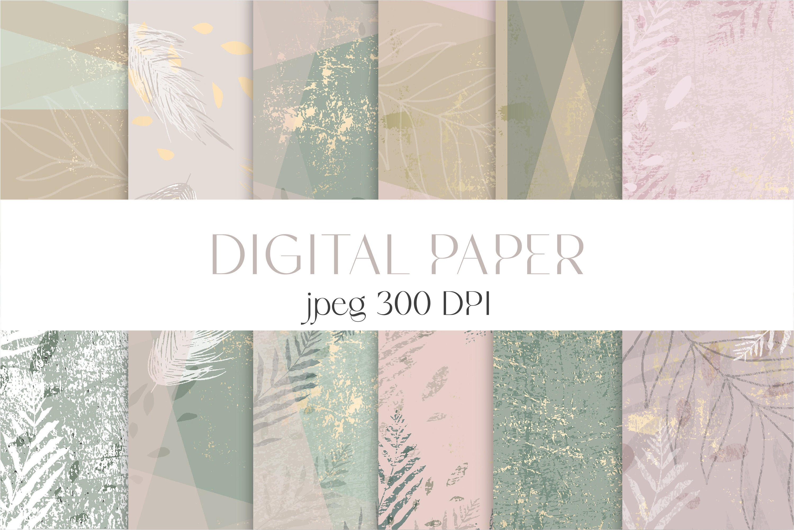 Spring Digital Paper Botanical Digital Paper Floral paper | Etsy
