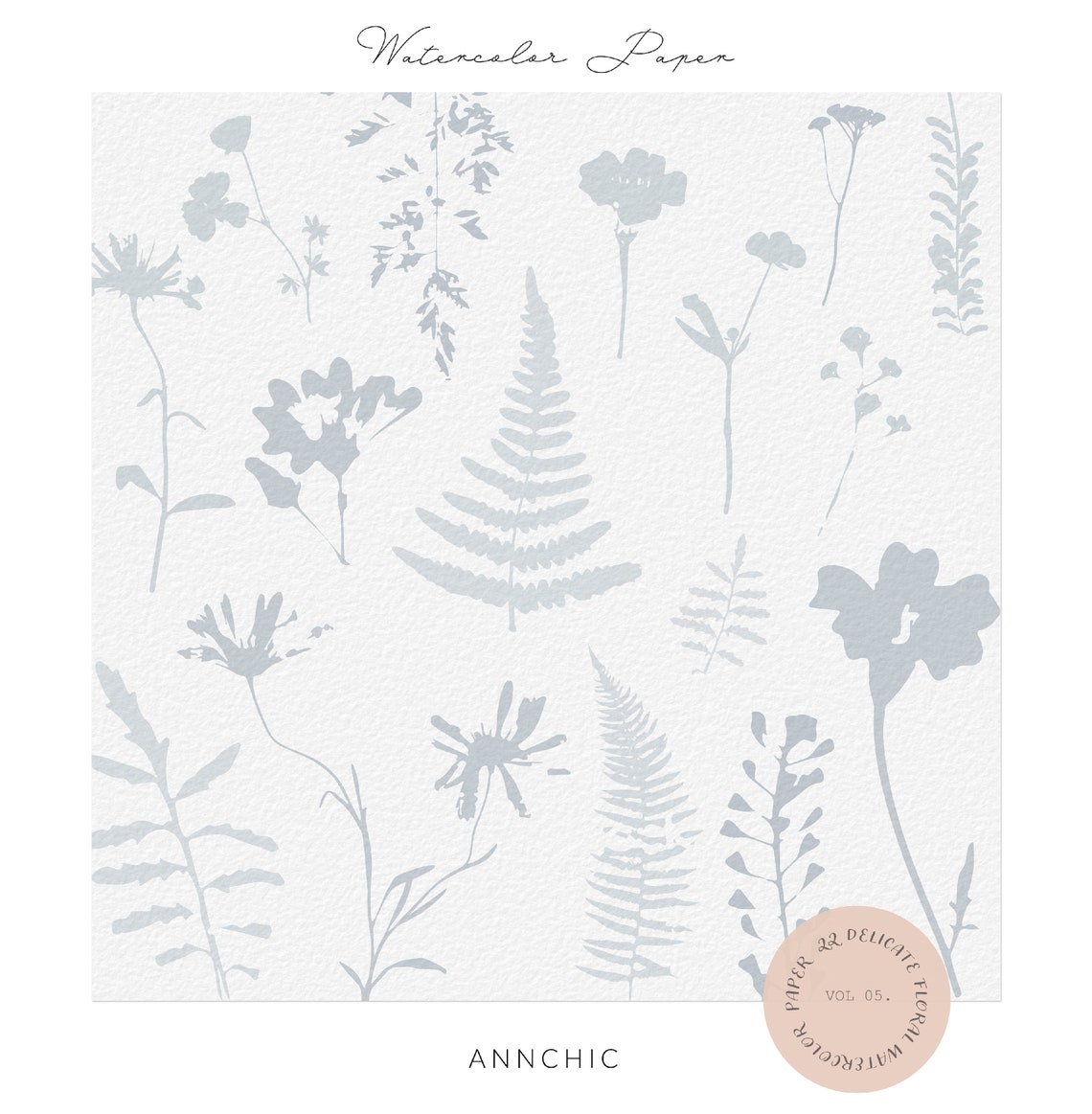 Floral Digital Paper Watercolor Paper Botanical Paper - Etsy