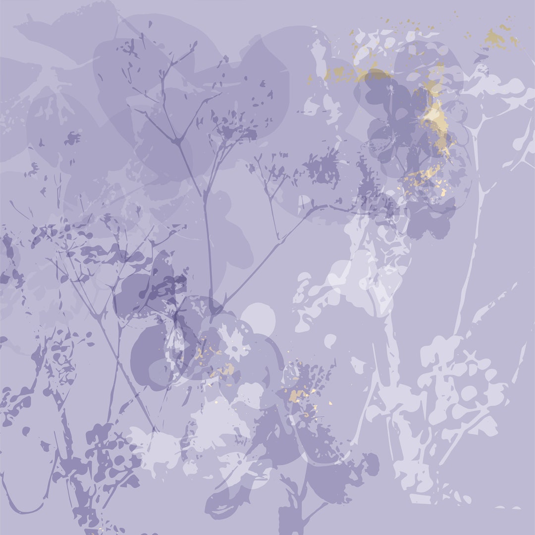 FLORAL Pattern, Violet Digital Paper, Purple Watercolor Flowers ...
