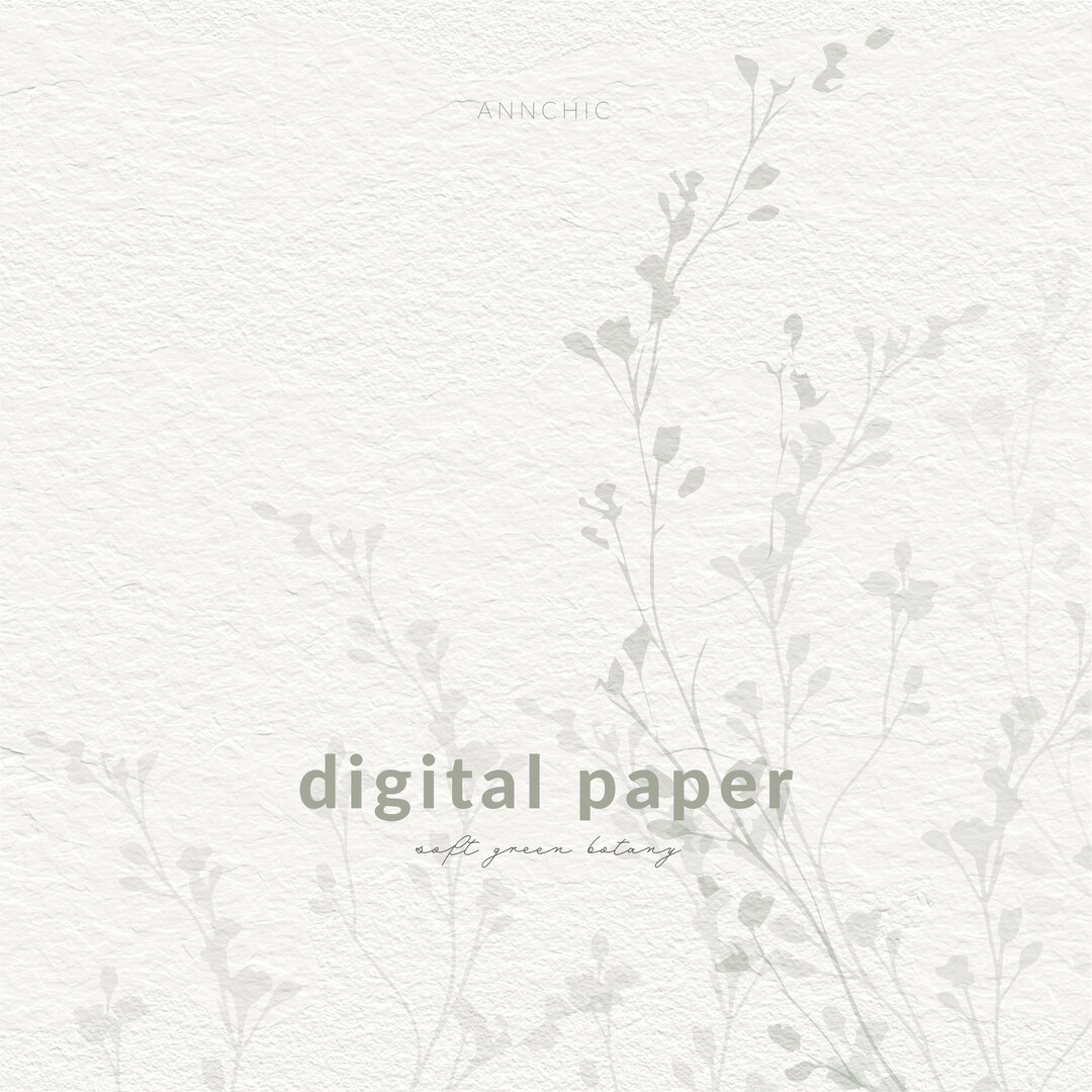 Floral Digital Paper, Watercolor Paper, Botanical Digital Paper ...