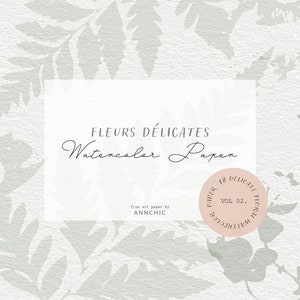 Floral Digital Paper, Watercolor Paper, Botanical Digital Paper ...