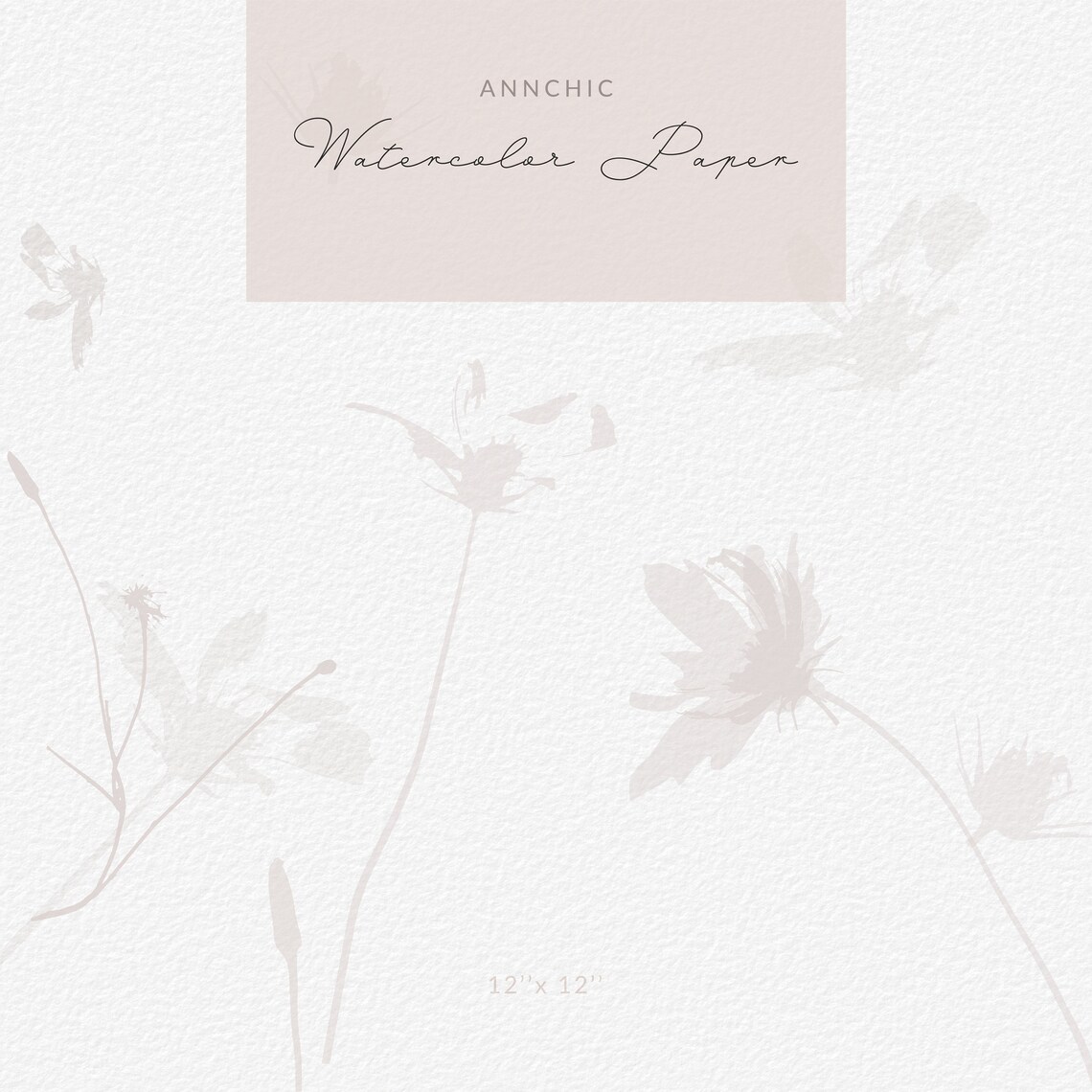 Watercolor Digital Paper, Floral Paper, Flower Pattern, Botanical Paper ...