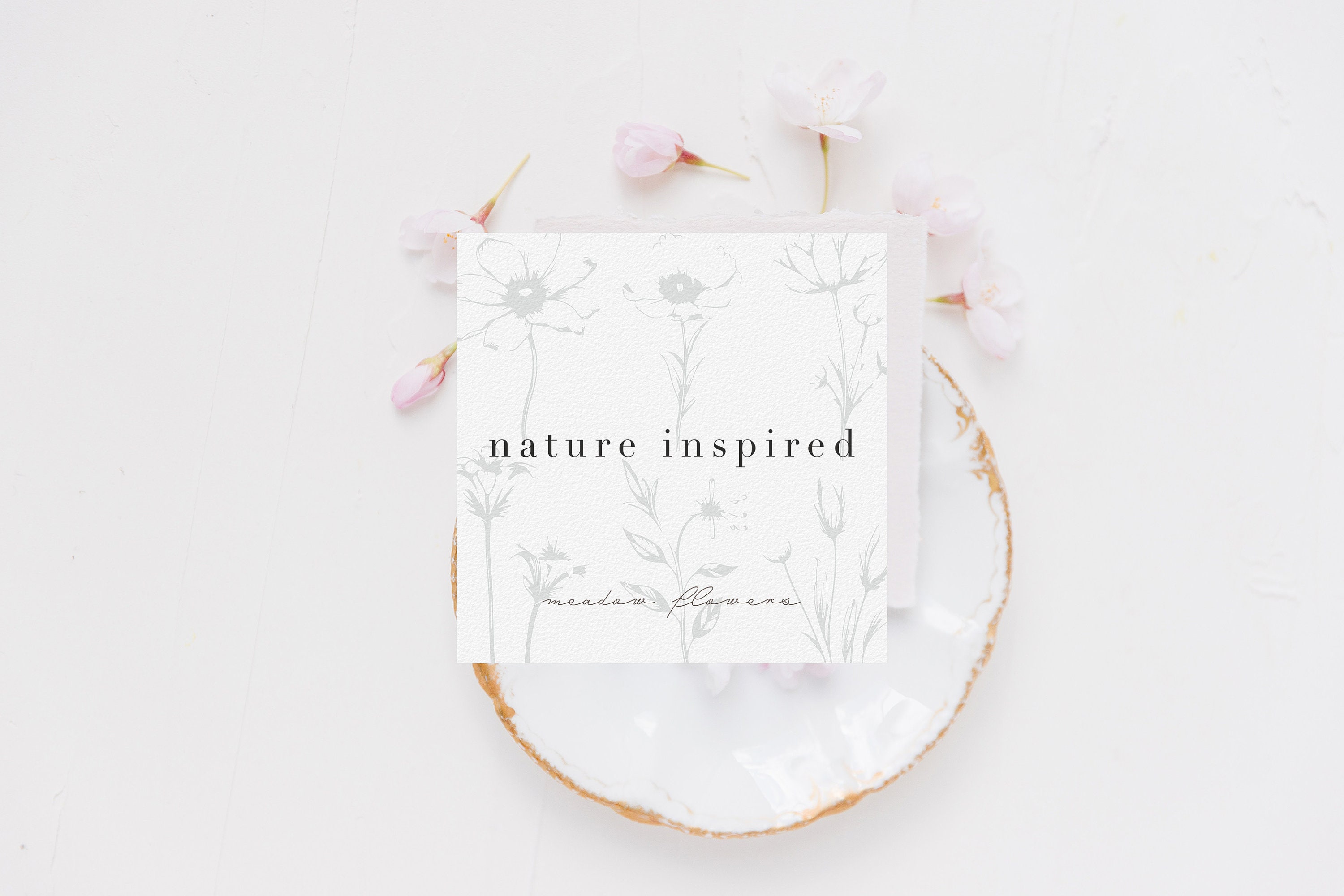 Meadow Flower Digital Paper - Watercolor Floral Pattern, Herb Botanical ...