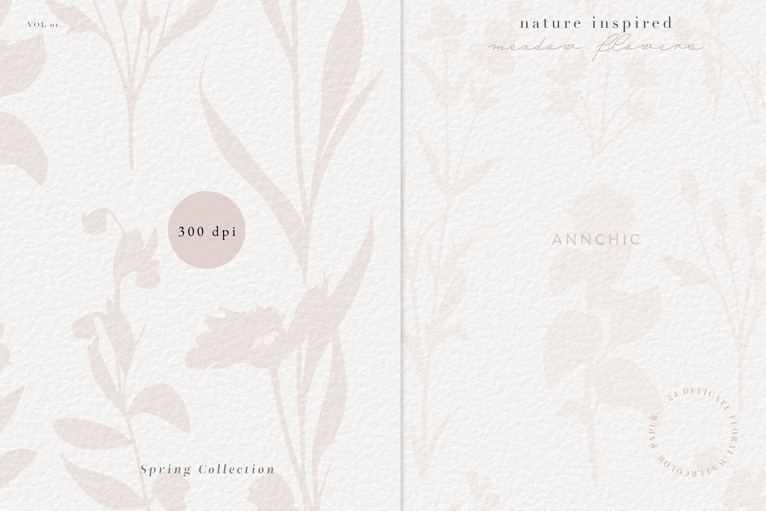 Meadow Flower Digital Paper Watercolor Floral Pattern, Herb Botanical ...