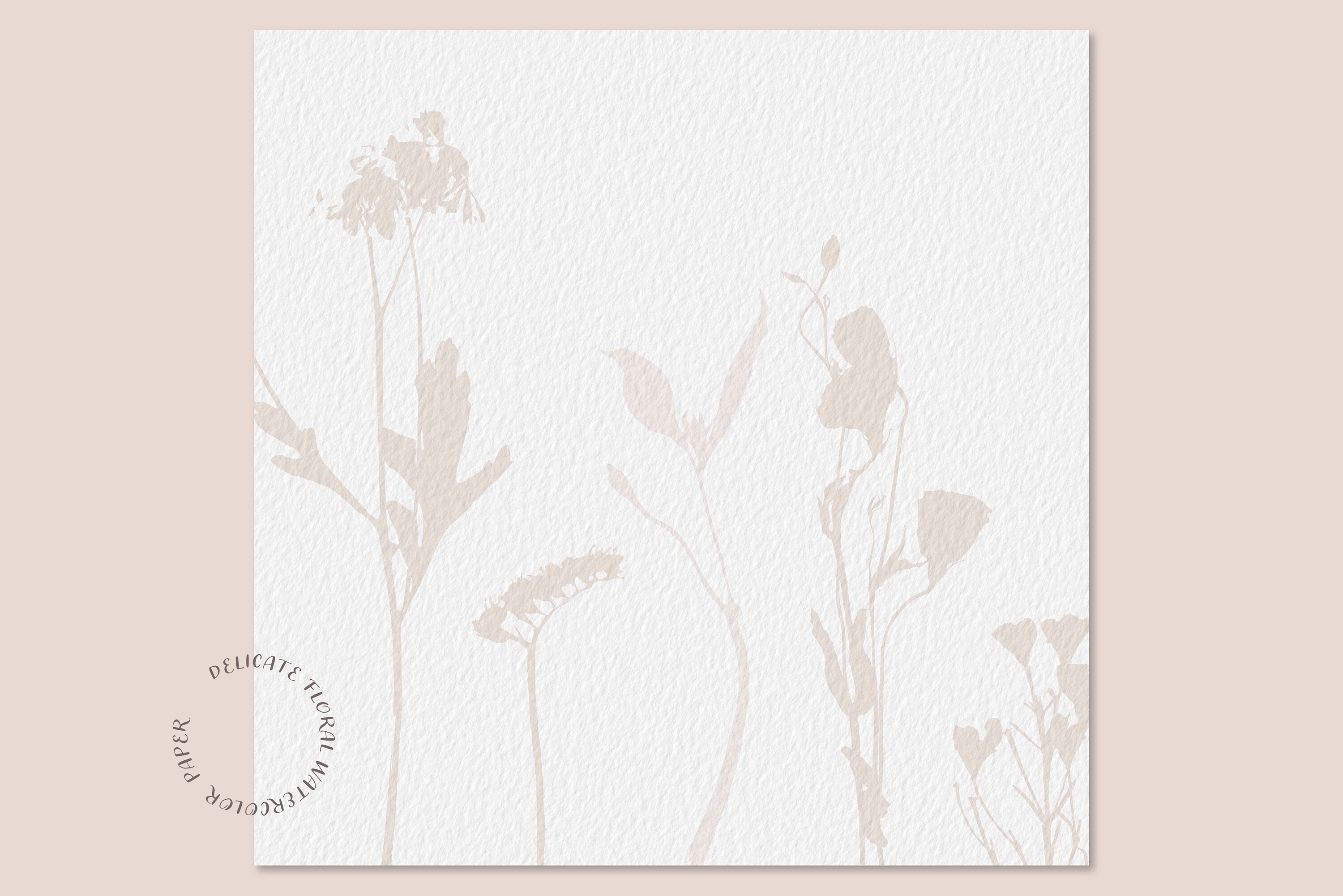 Floral Patterns, Watercolor Wildflowers, Botanical Digital Paper, Beige ...
