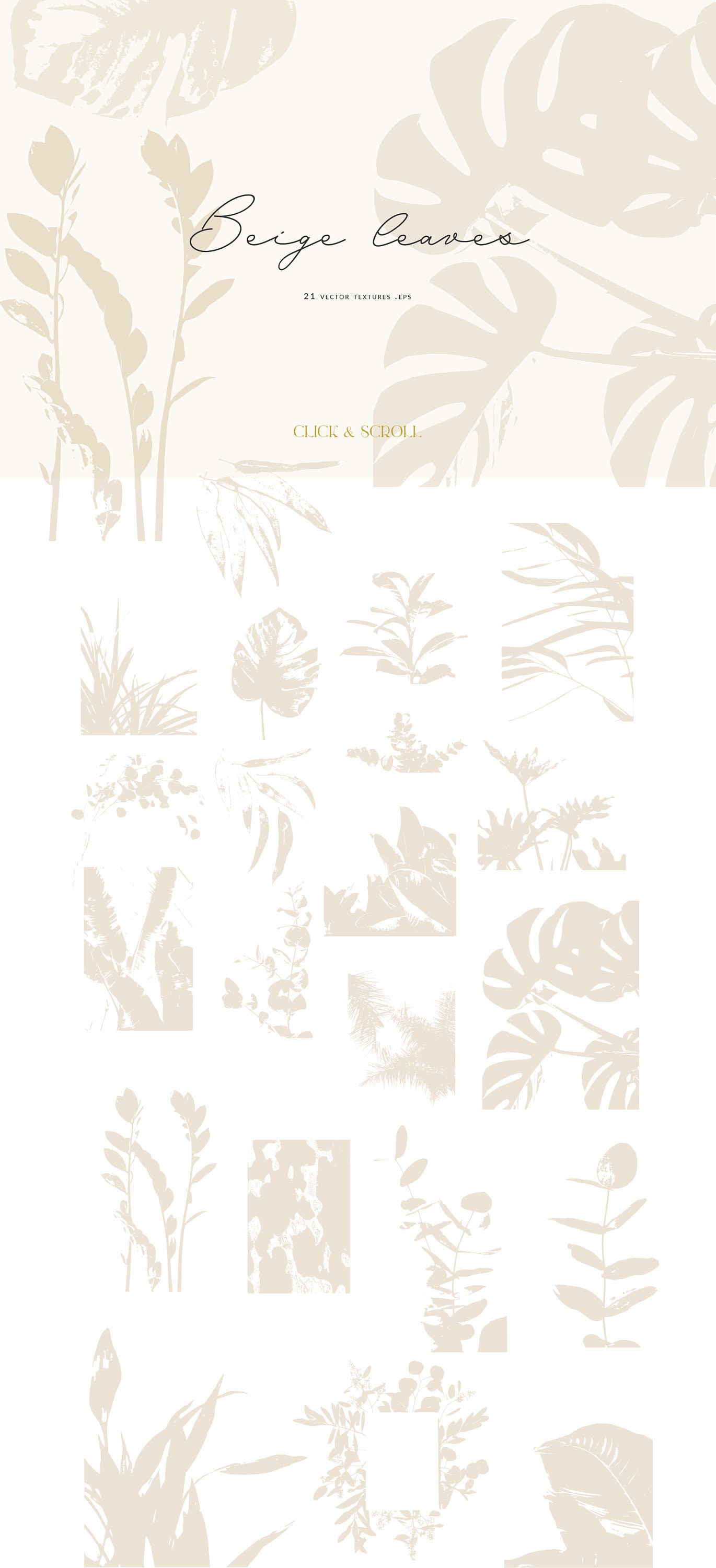 Gold Beige Leaves, Vector Leaves Texture, Autumn Gold Leaves, Leaf ...