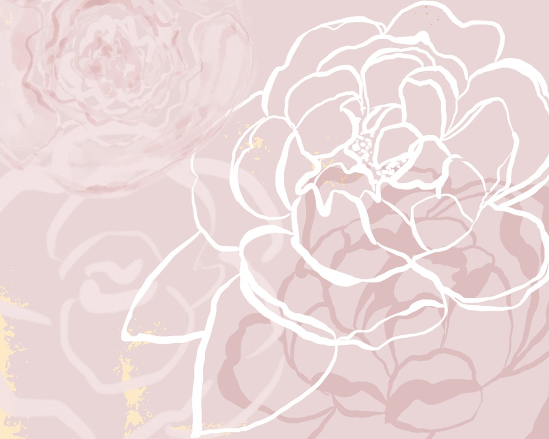 Blush Digital Paper, Pink Gold Marble Textures, Floral Digital Paper ...