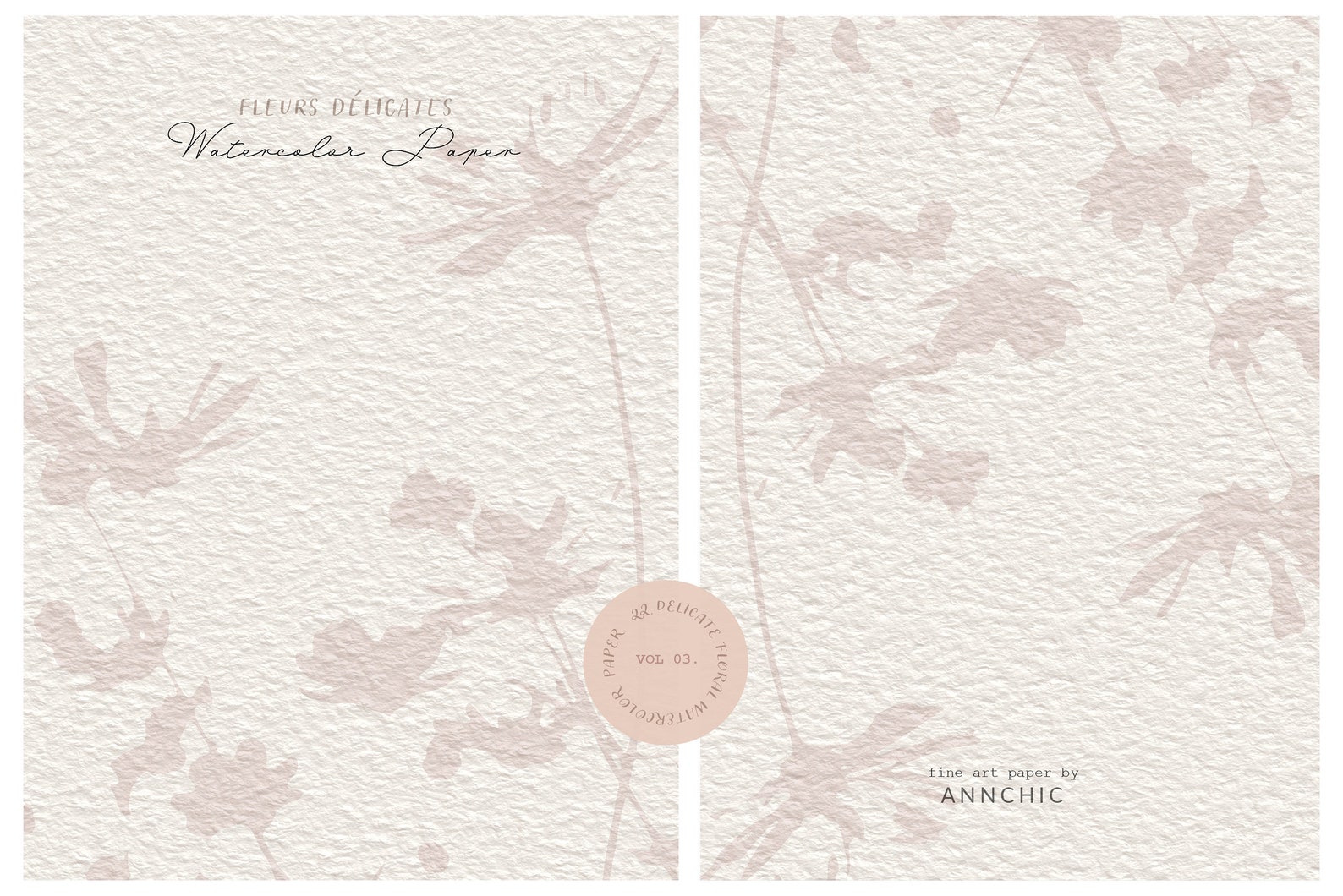 Floral Digital Paper Watercolor Paper Botanical Digital - Etsy