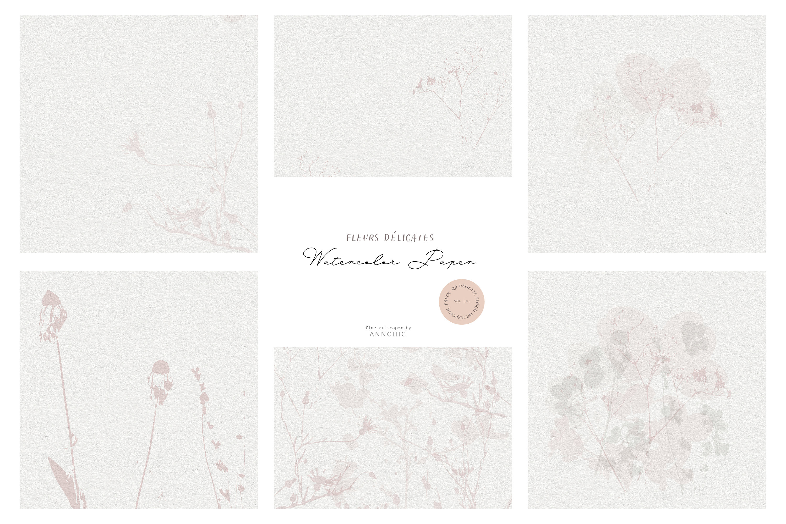 Floral Digital Paper, Watercolor Paper, Botanical Paper, Floral Paper ...