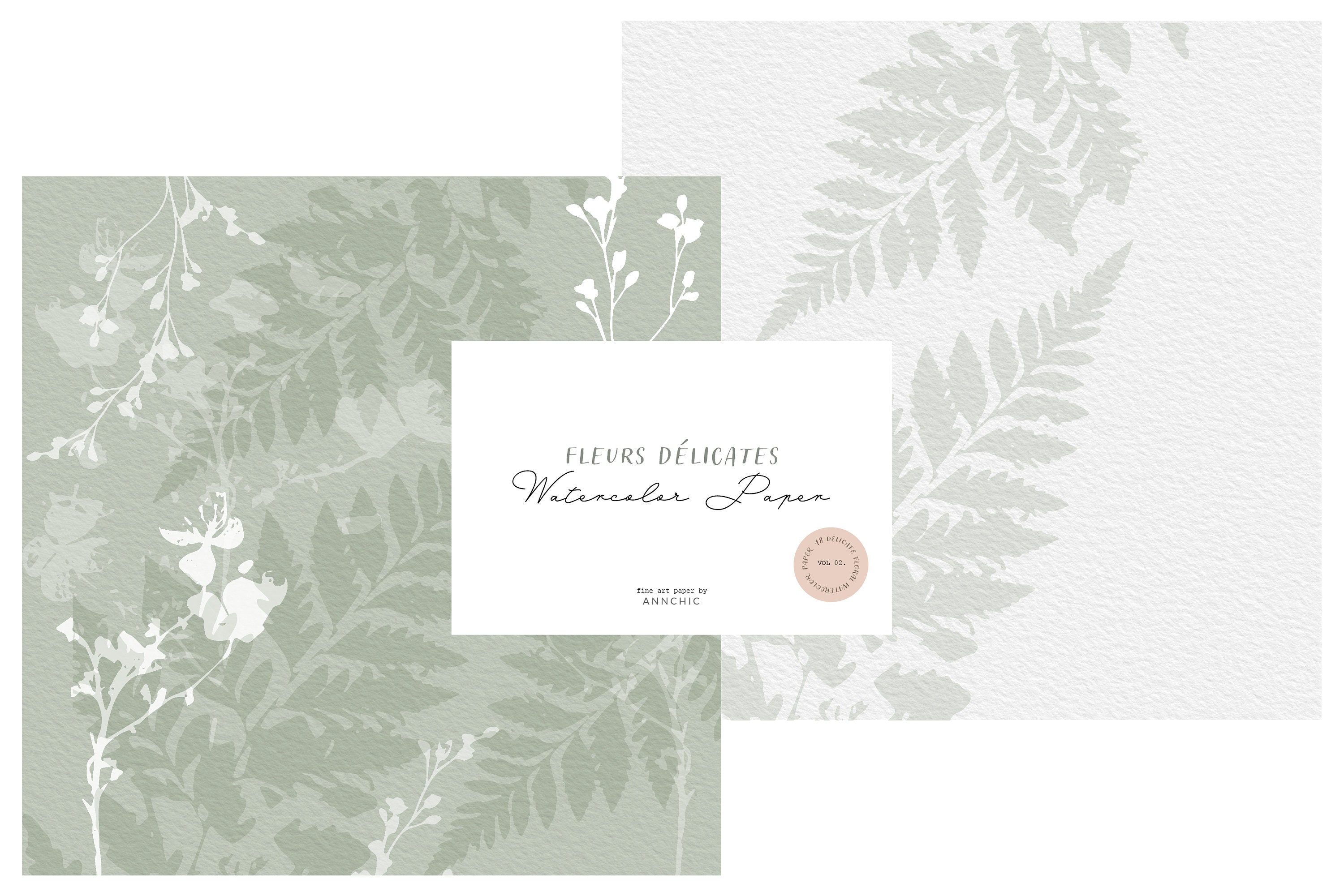 Floral Digital Paper, Watercolor Paper, Botanical Digital Paper ...