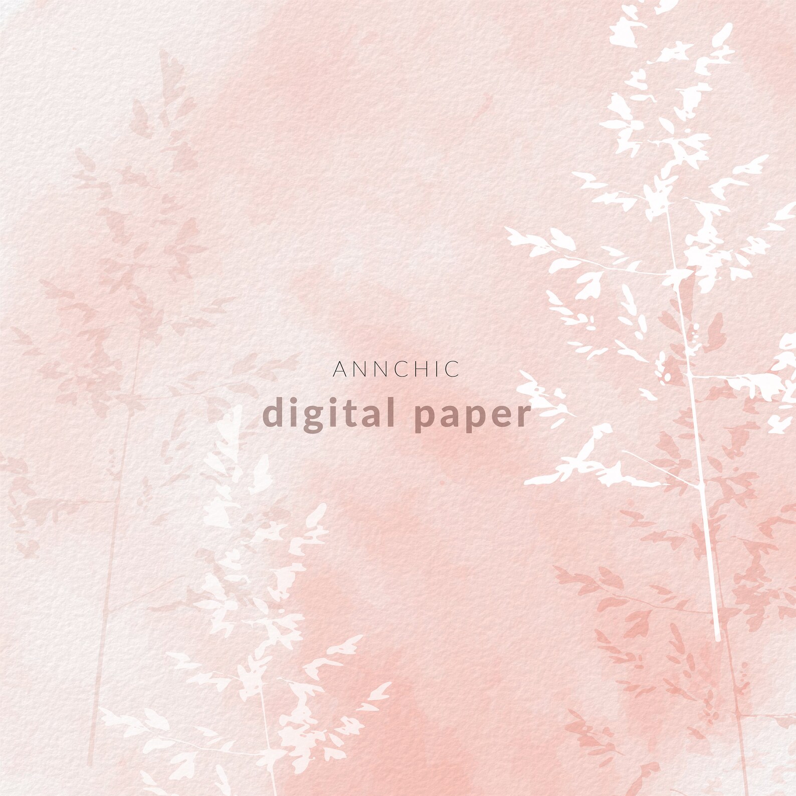 Floral Digital Paper, Watercolor Soft Flowers, Botanical Paper, Floral ...