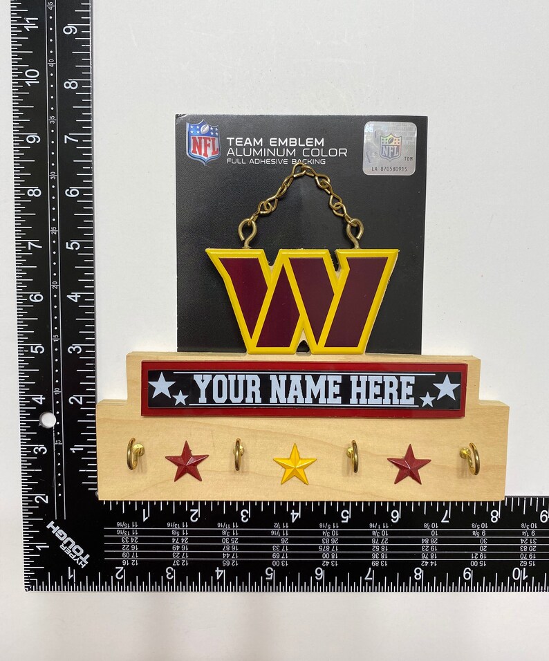 Wooden Keychain Holder wooden Key Rack Holder Organizer for Wall NFL ...