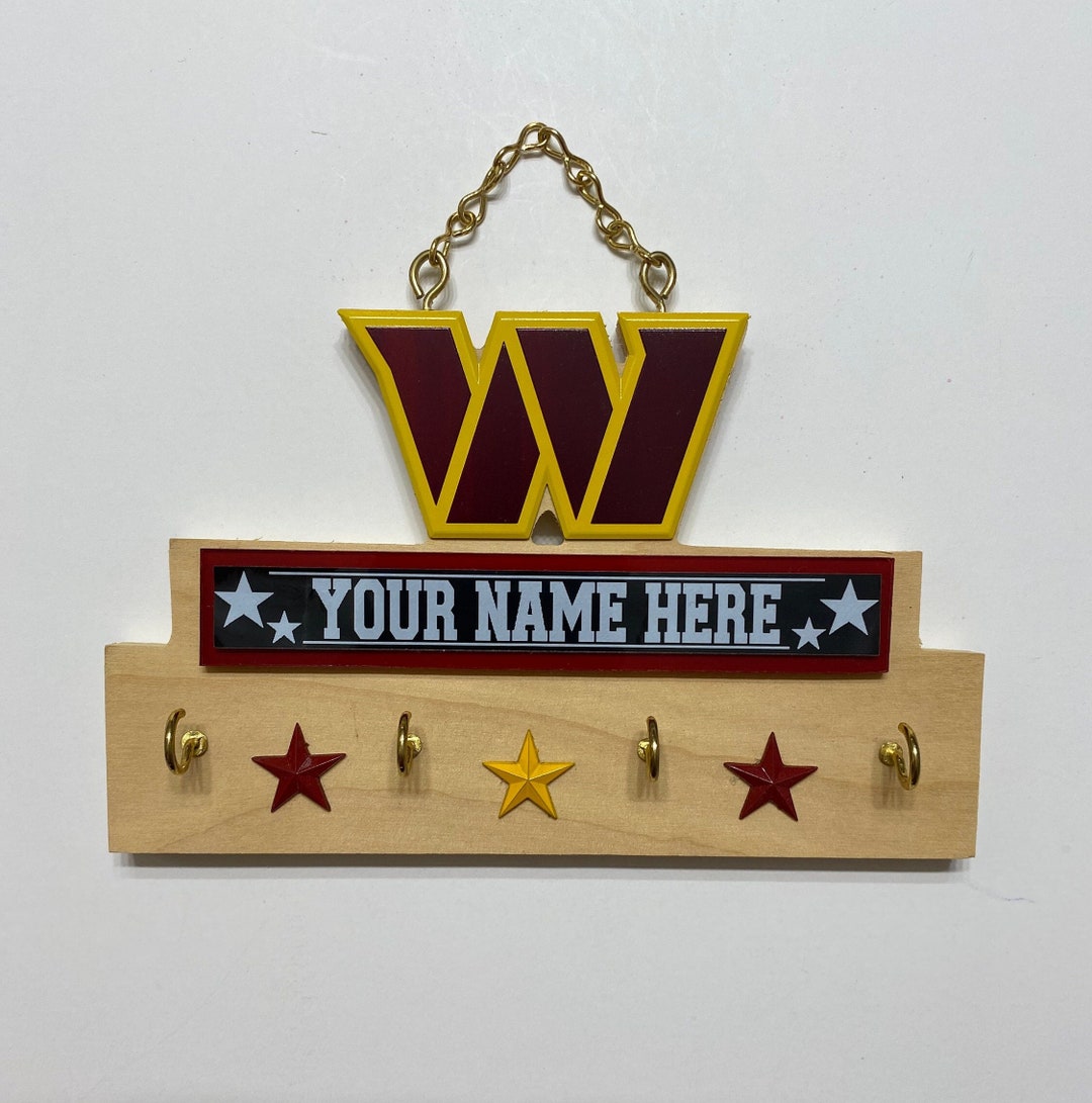 Wooden Keychain Holder wooden Key Rack Holder Organizer for Wall NFL ...