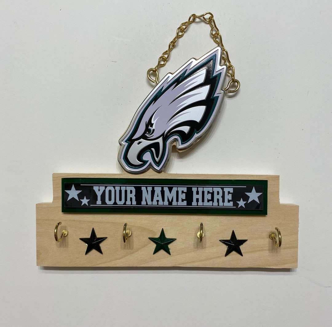 Wooden Keychain Holder Wooden Key Rack Holder Organizer for Wall NFL ...