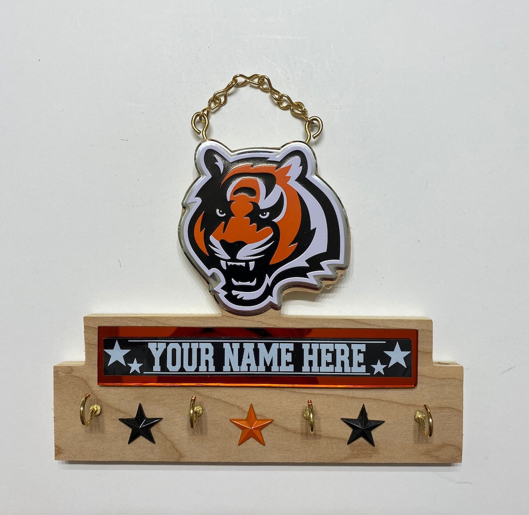 Wooden Keychain Holder Wooden Key Rack Holder Organizer for Wall NFL ...