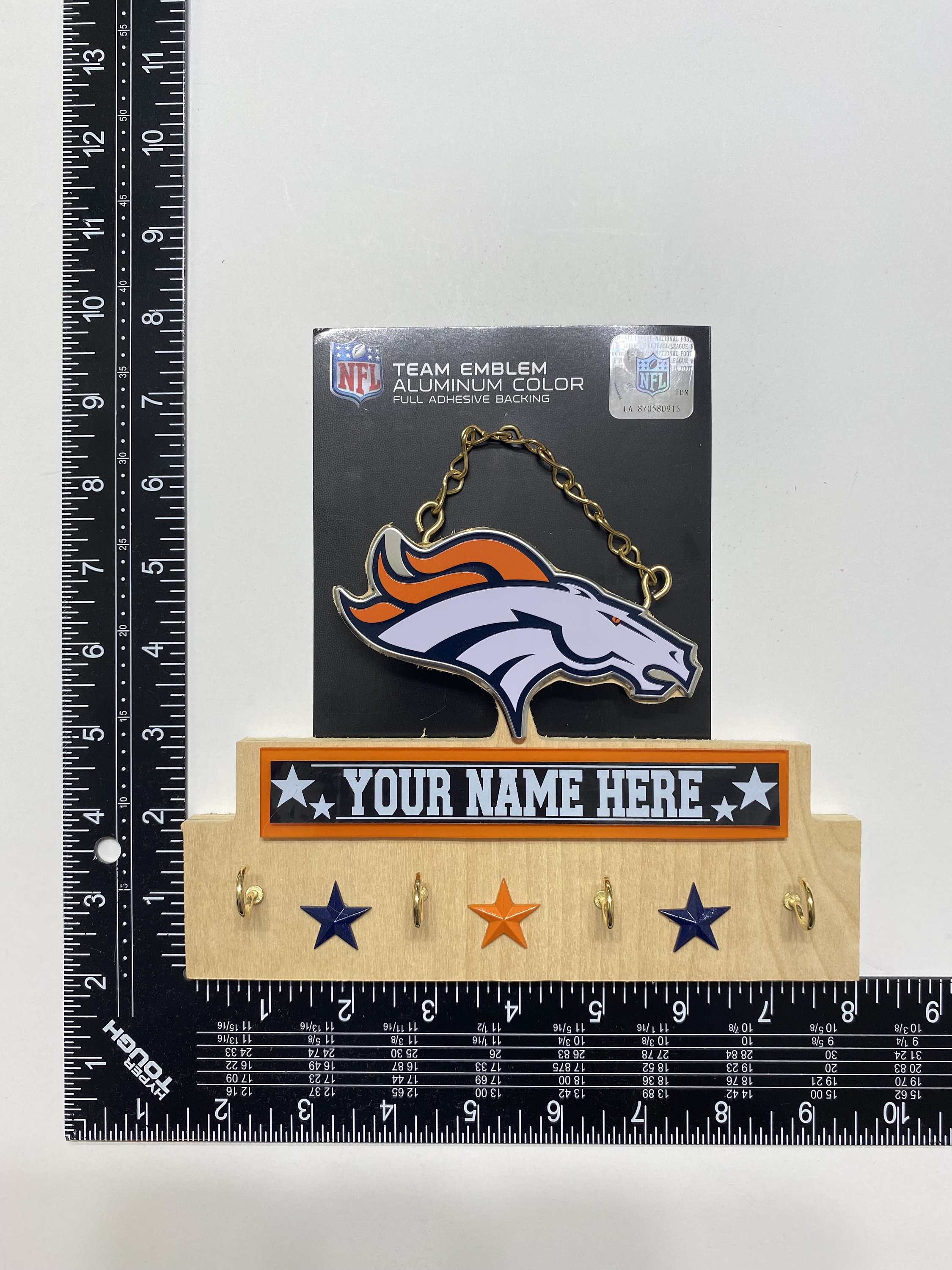 Wooden Keychain Holder Wooden Key Rack Holder Organizer for Wall NFL ...