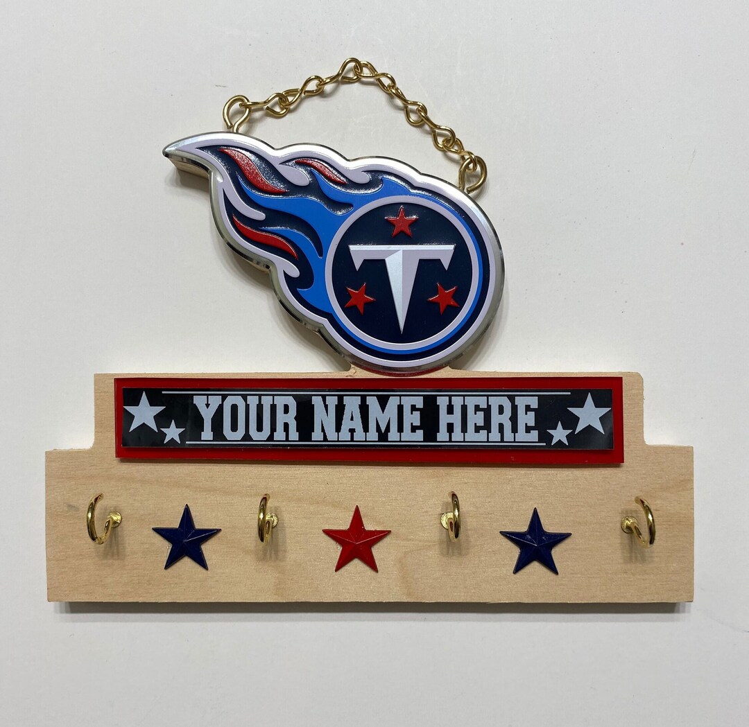 Wooden Keychain Holder Wooden Key Rack Holder Organizer for Wall NFL ...