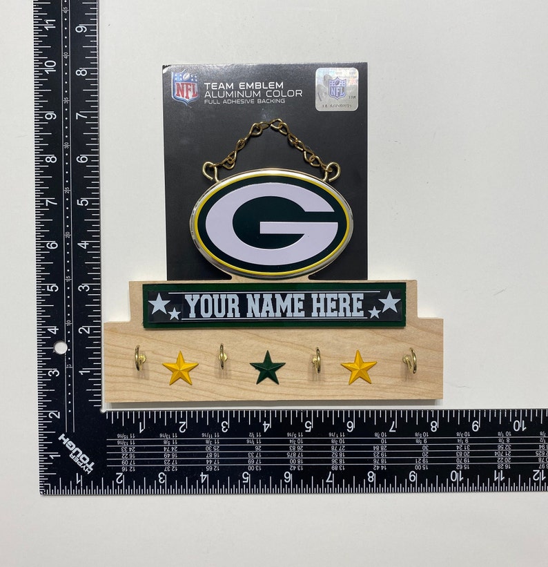 Wooden Keychain Holder Wooden Key Rack Holder Organizer for Wall NFL ...