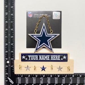 Wooden Keychain Holder Wooden Key Rack Holder Organizer for Wall NFL ...
