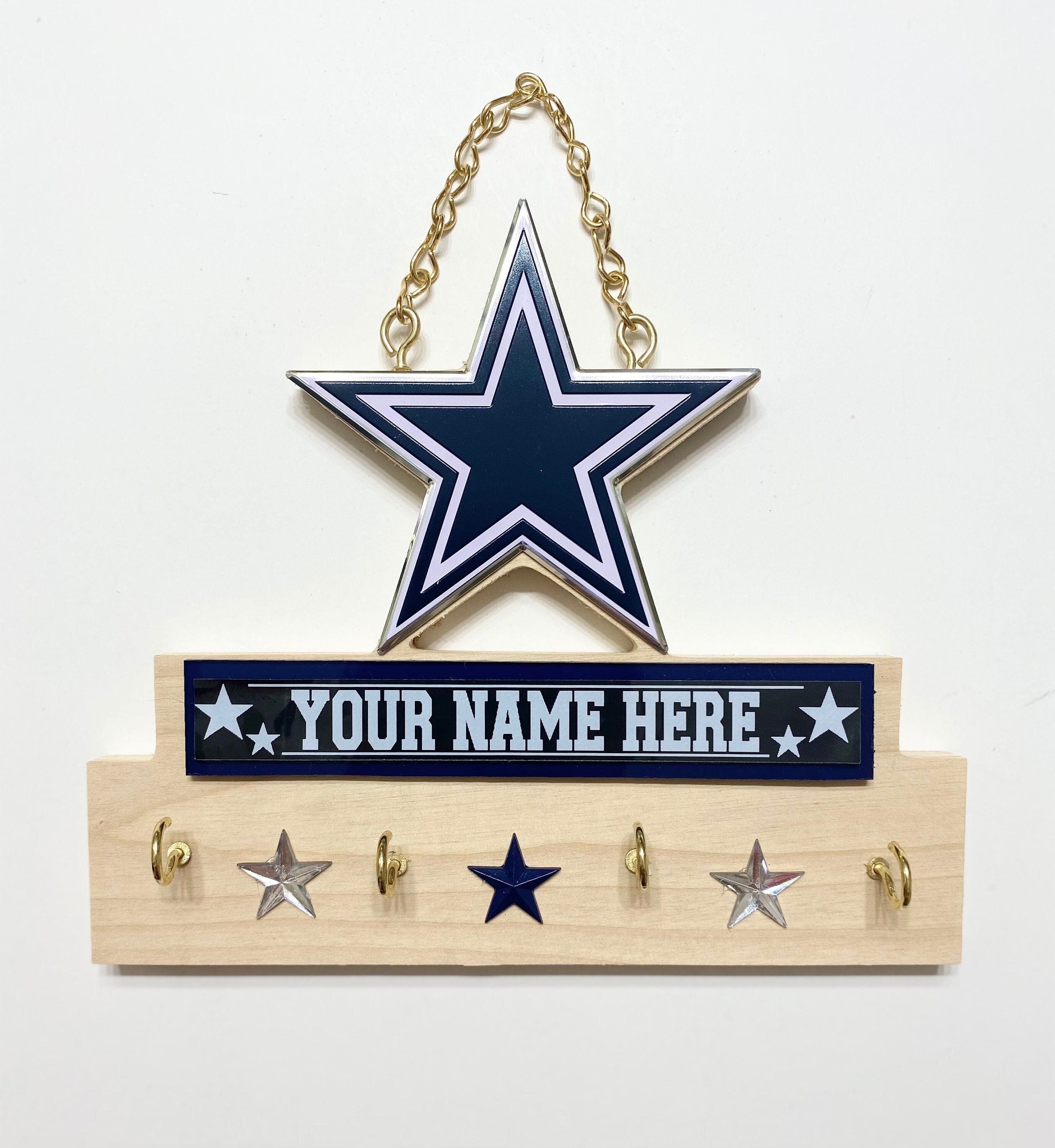 Wooden Keychain Holder Wooden Key Rack Holder Organizer for Wall NFL ...