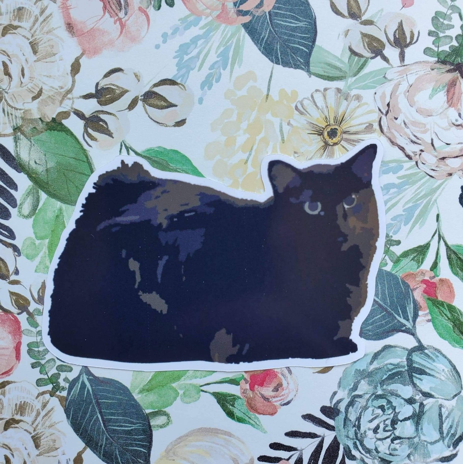 Black Cat Loaf Sticker Black Cat Sticker Cat Sticker | Etsy