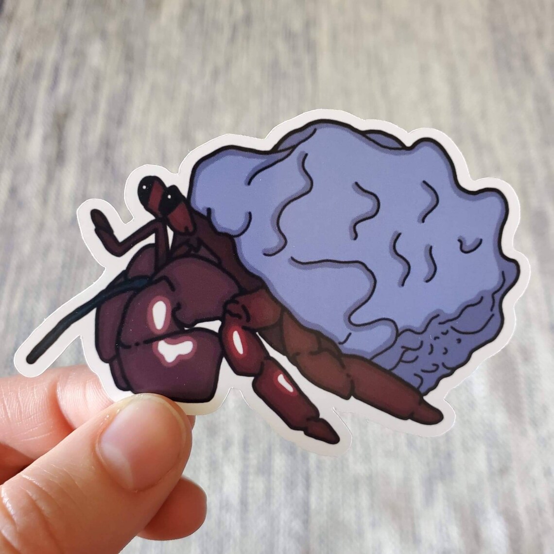 Purple Hermit Crab Sticker Purple Hermit Crab Hermit Crab | Etsy