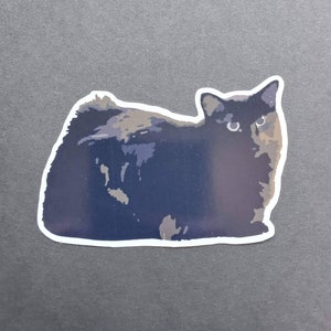 Black Cat Loaf Sticker Black Cat Sticker Cat Sticker | Etsy