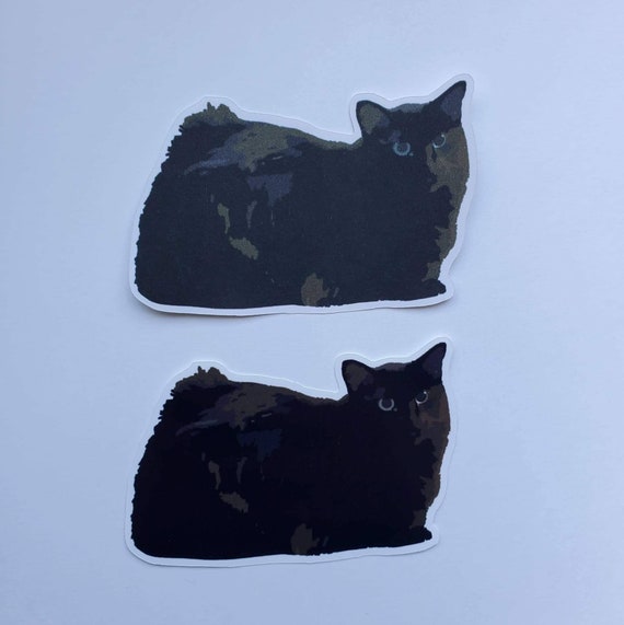 Black Cat Loaf Sticker Black Cat Sticker Cat Sticker | Etsy