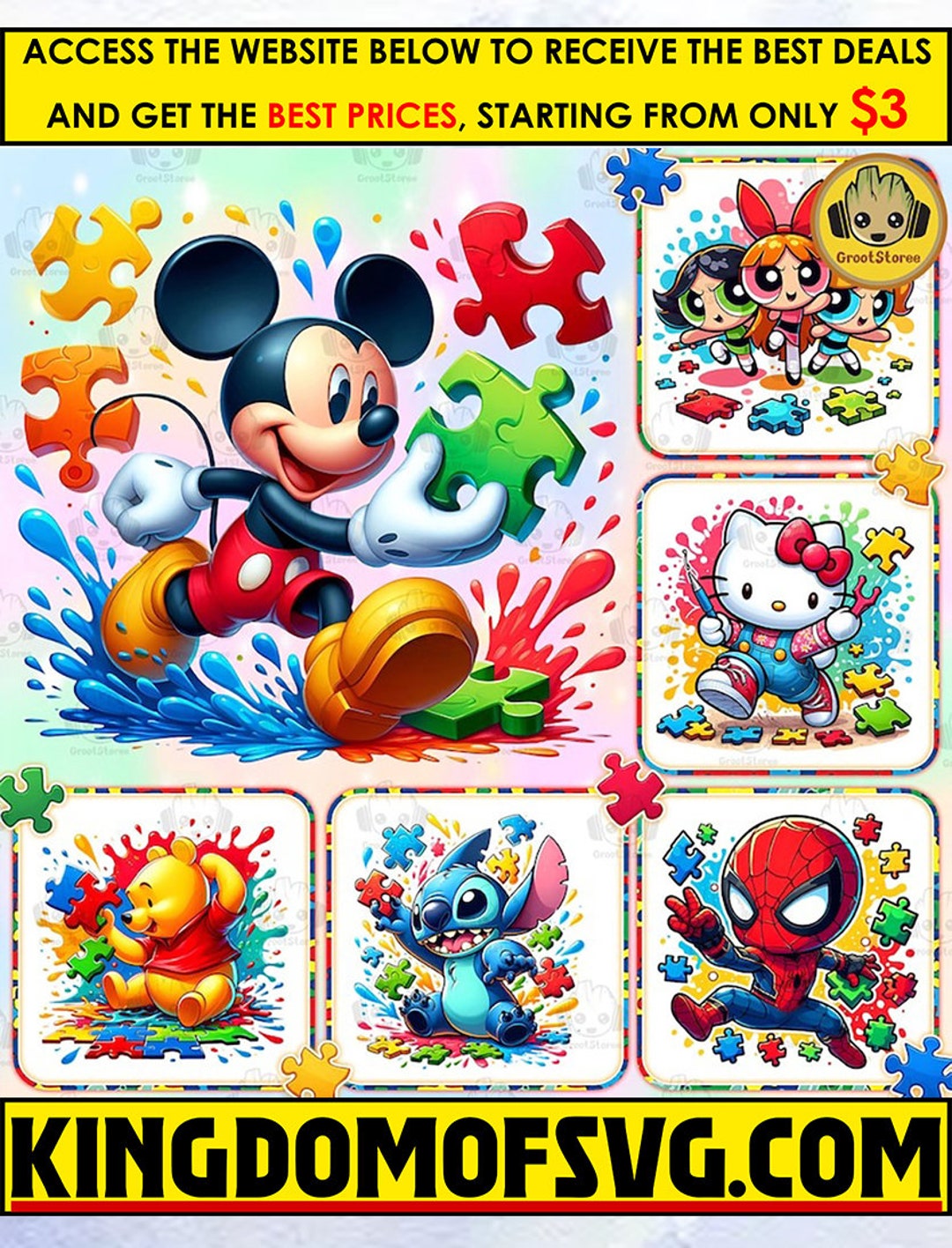 8 Autism Cartoon Png Bundle, Autism Awareness Png, Awareness Png, Be ...